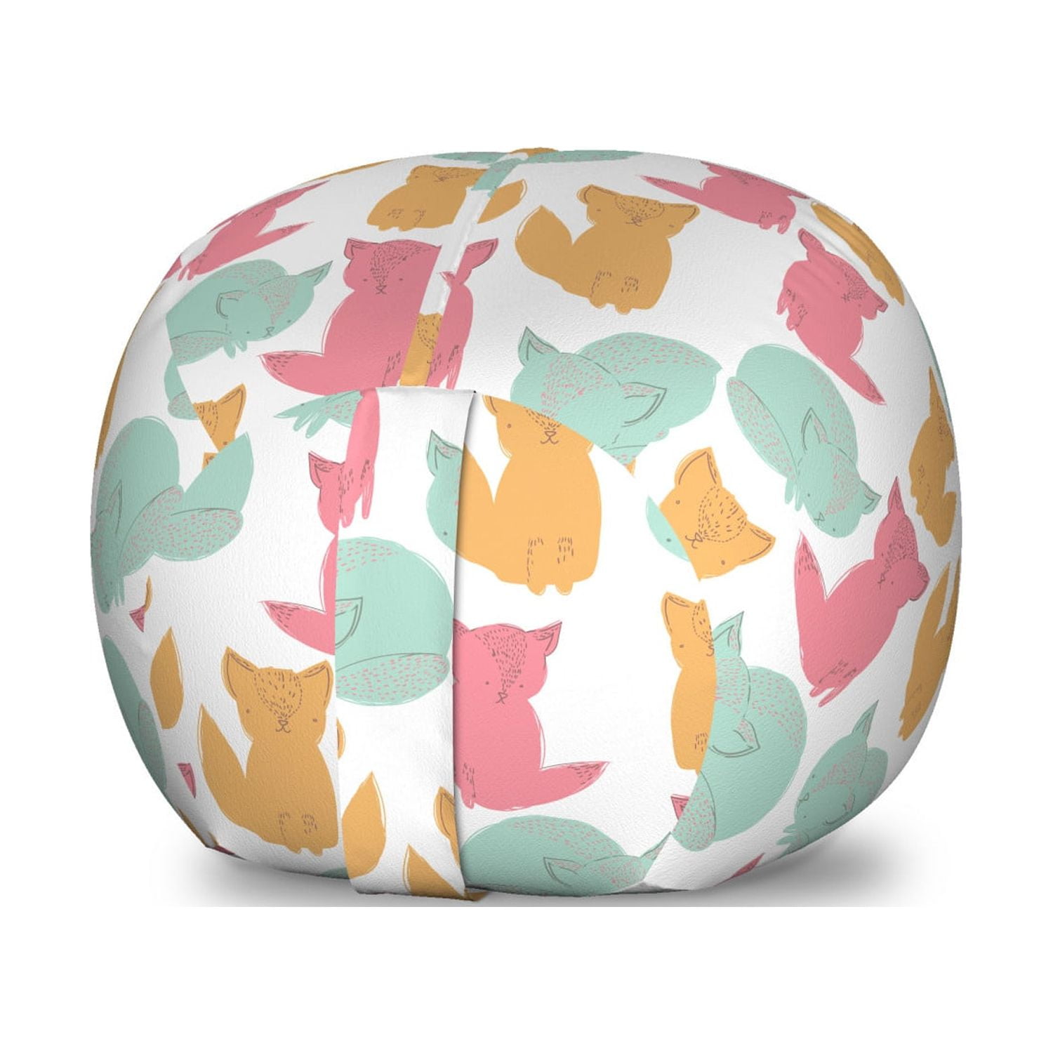 Kitten Storage Toy Bag Chair, Graphic Composition of Cats on a Plain ...