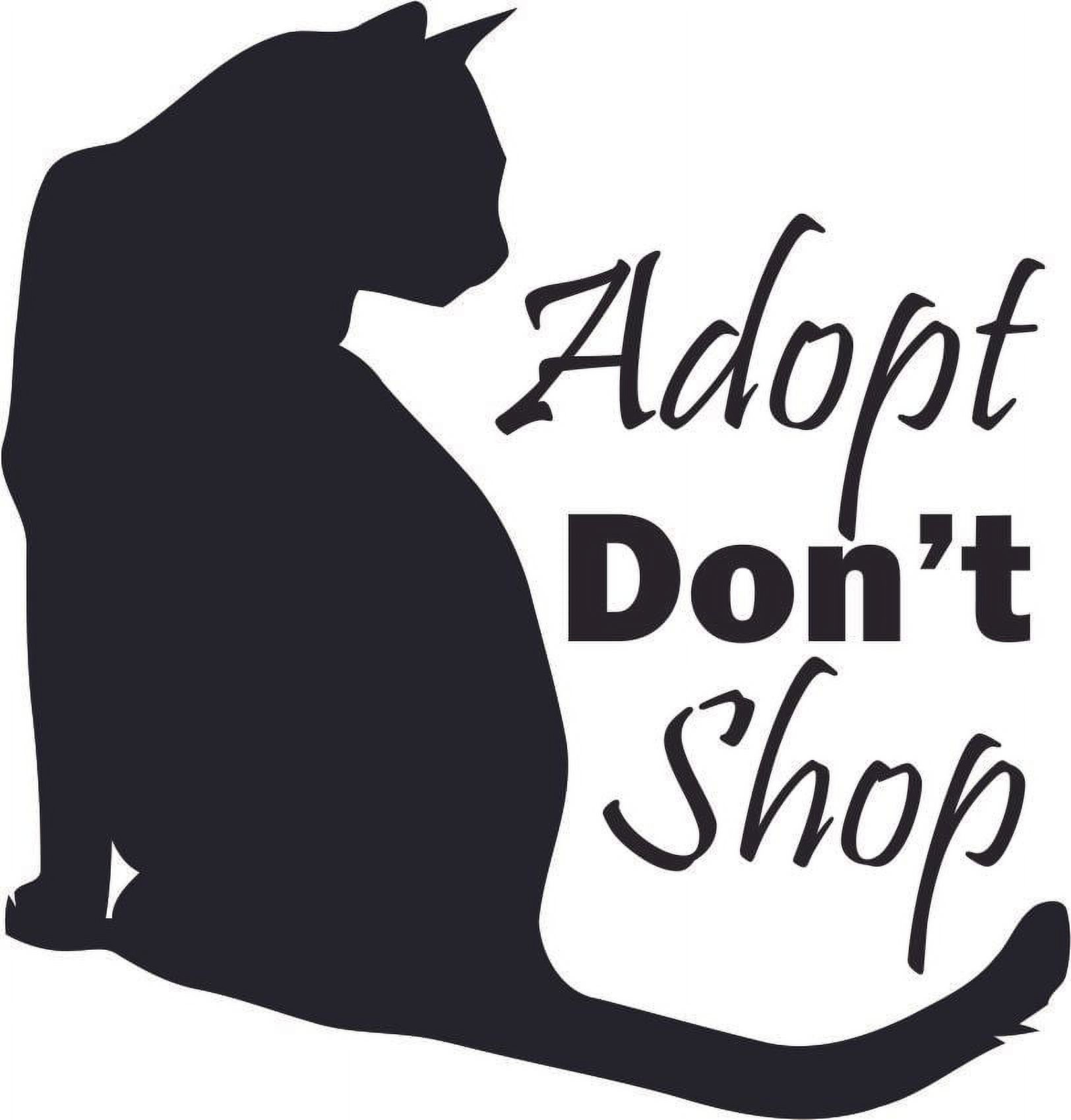 Kittens And Cat Adopt Dont Shop Customized Wall Decal - Custom Vinyl ...