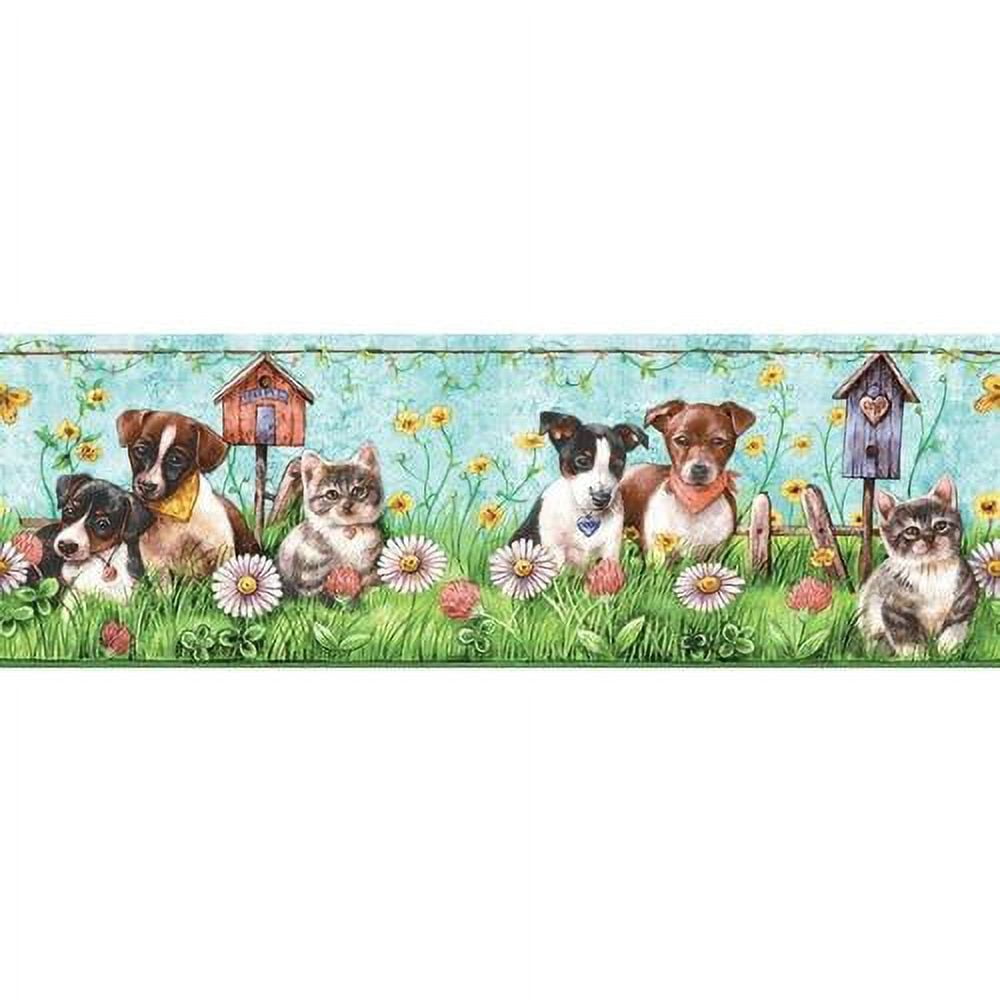 Kittens and Puppies Pets Wallpaper Border CK062171B - Walmart.com