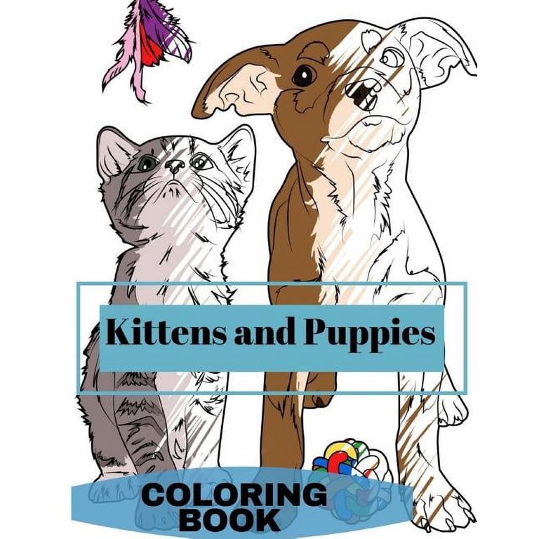 cute kittens and puppies coloring pages