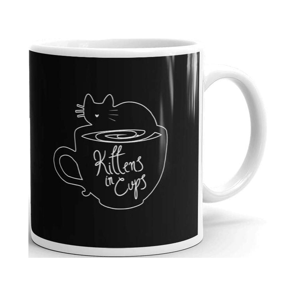 Kittens In Cups Cat Lover Coffee Tea Ceramic Mug Office Work Cup T