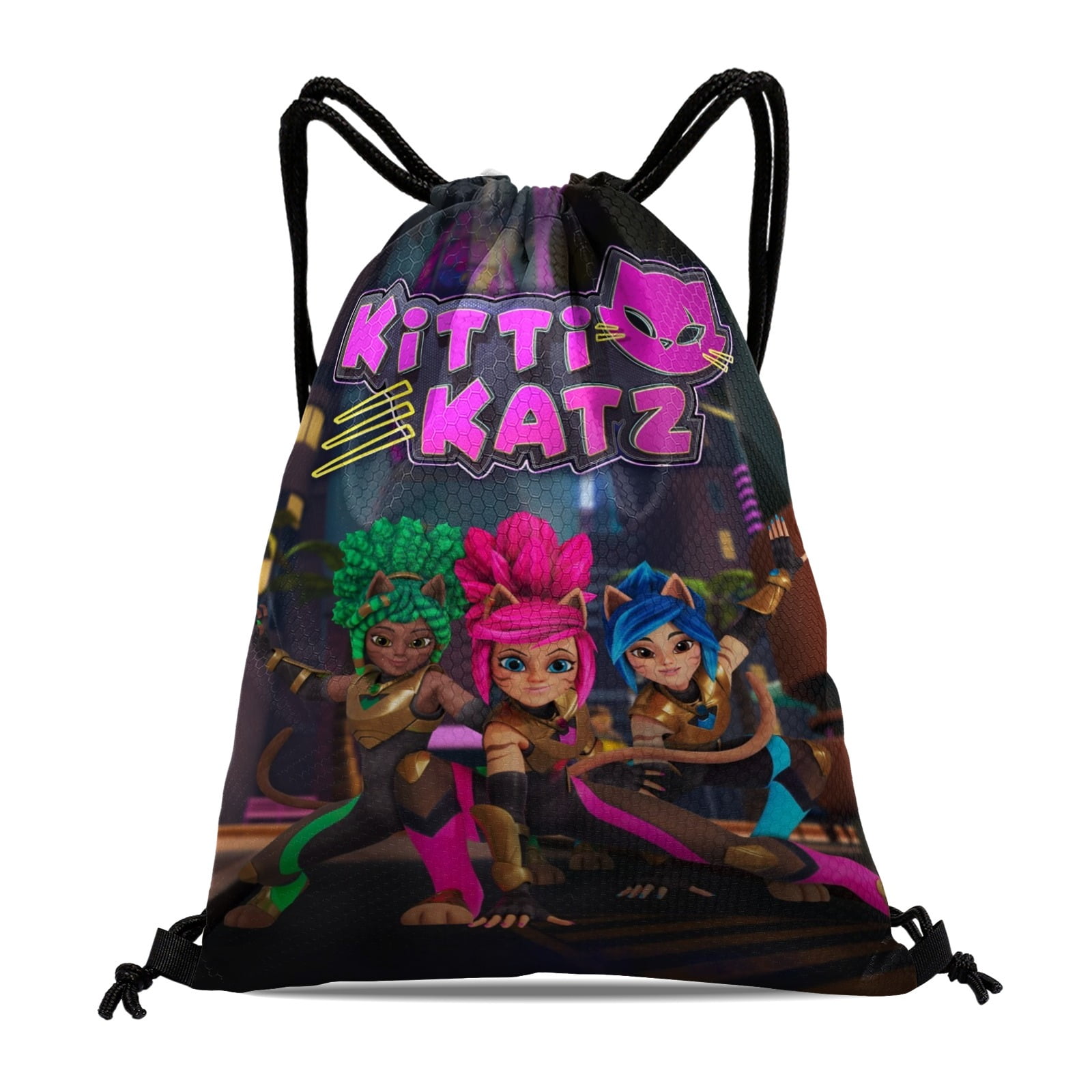 Kitti Katz Drawstring Backpack Bag Party Favors Goodies Merch Gym ...