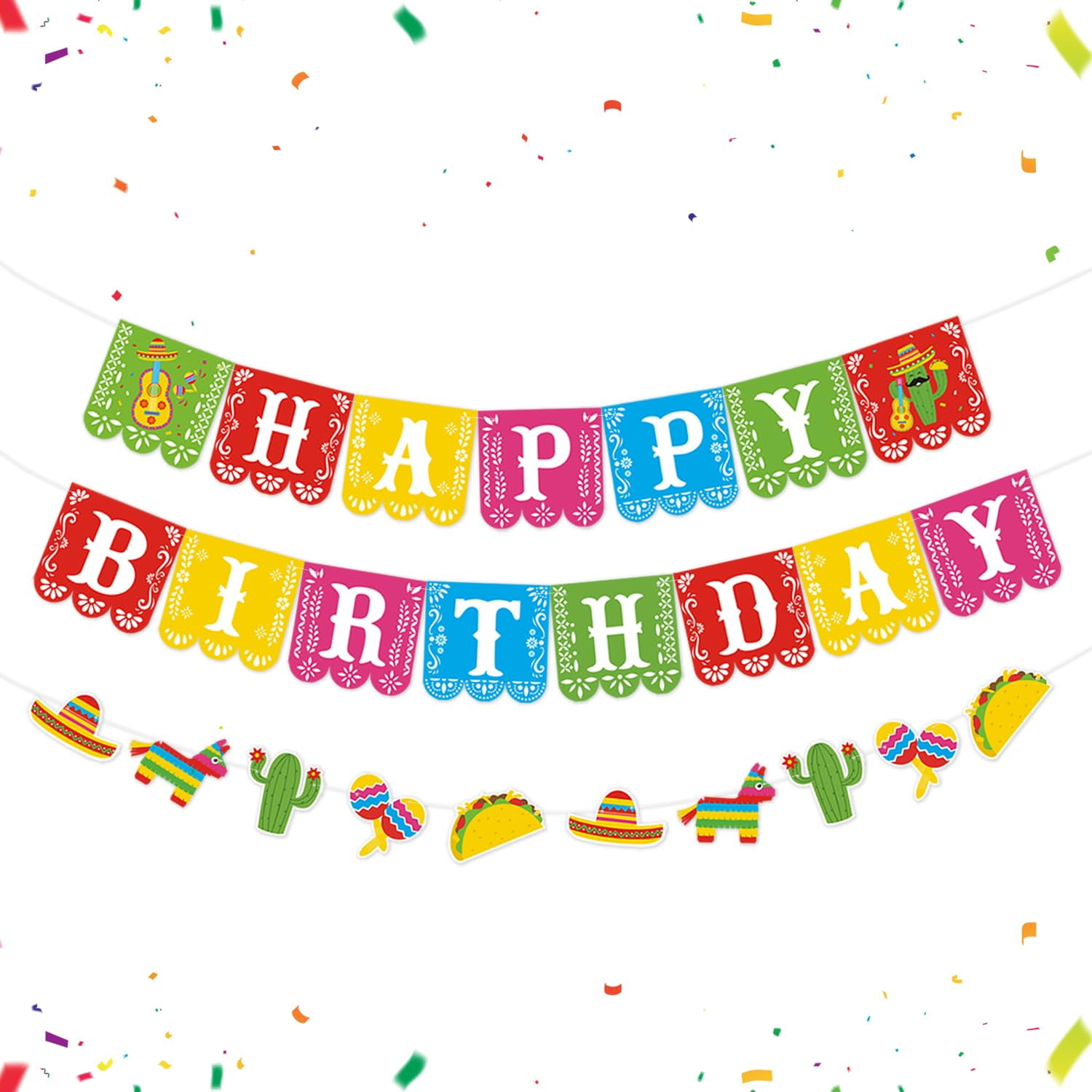 Kitticcino 3 Set Happy MSF2 Birthday Banner Mexican Theme Party ...