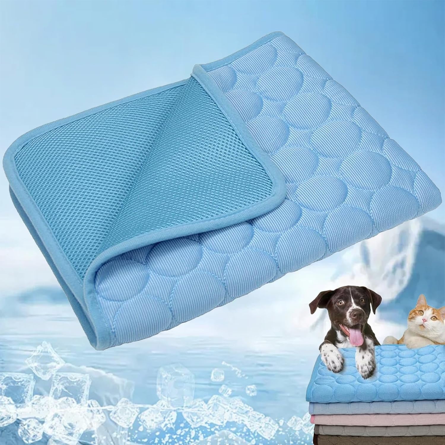 Kittra Cooling Mat for Cats, 2025 Upgrade Pet Cooling Mat for Cats Dogs ...