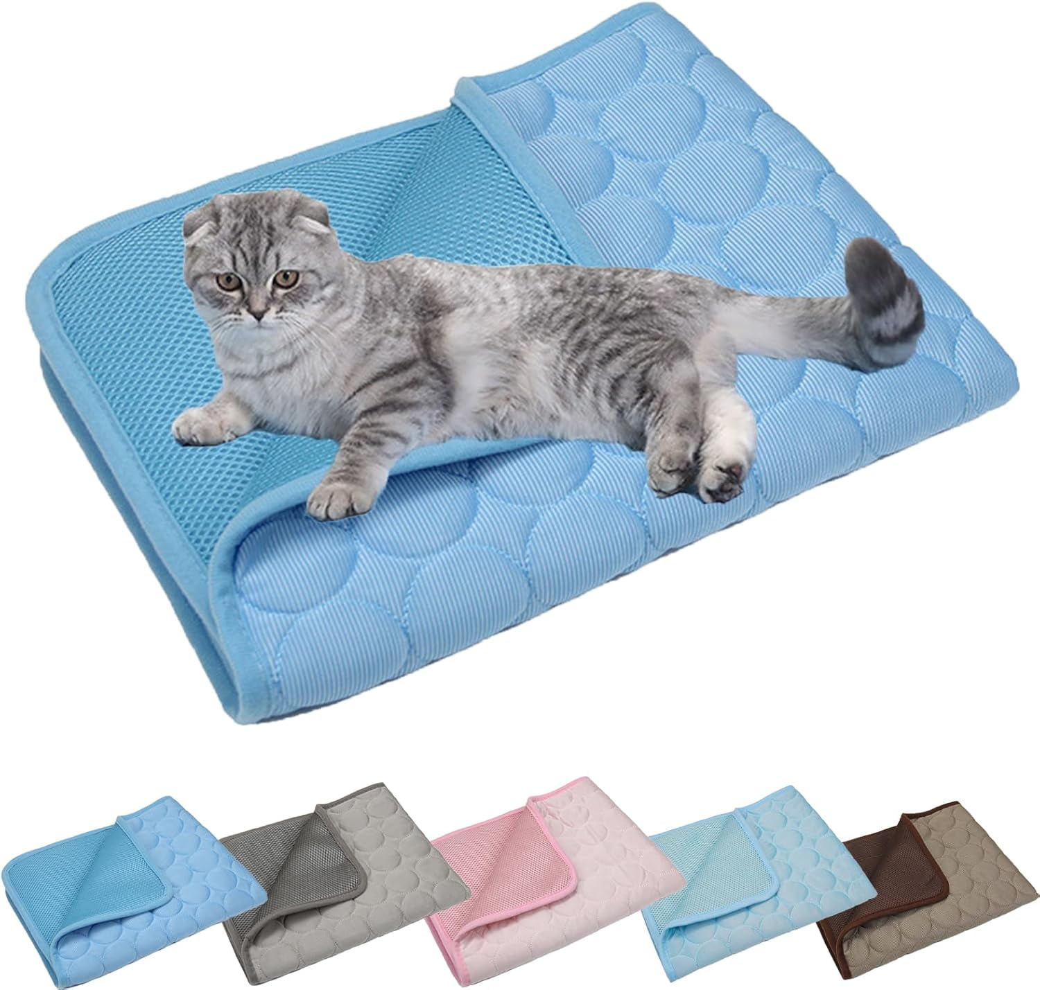Kittra Cooling Mat for Cats Dogs, 3 Layer System Instant Cool Non Slip ...