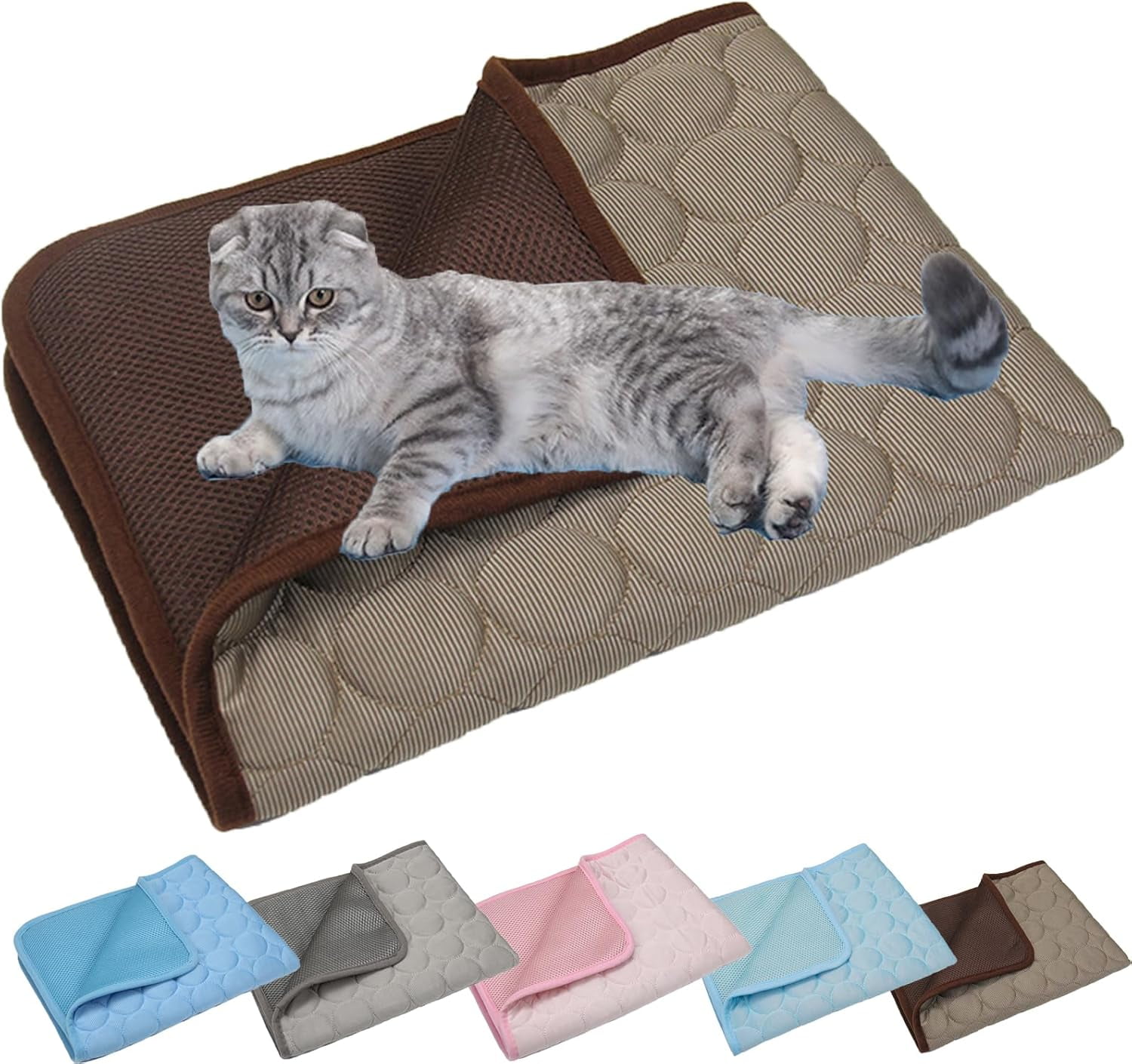 Kittra Cooling Mat for Cats Dogs, 3 Layer System Instant Cool Non Slip ...