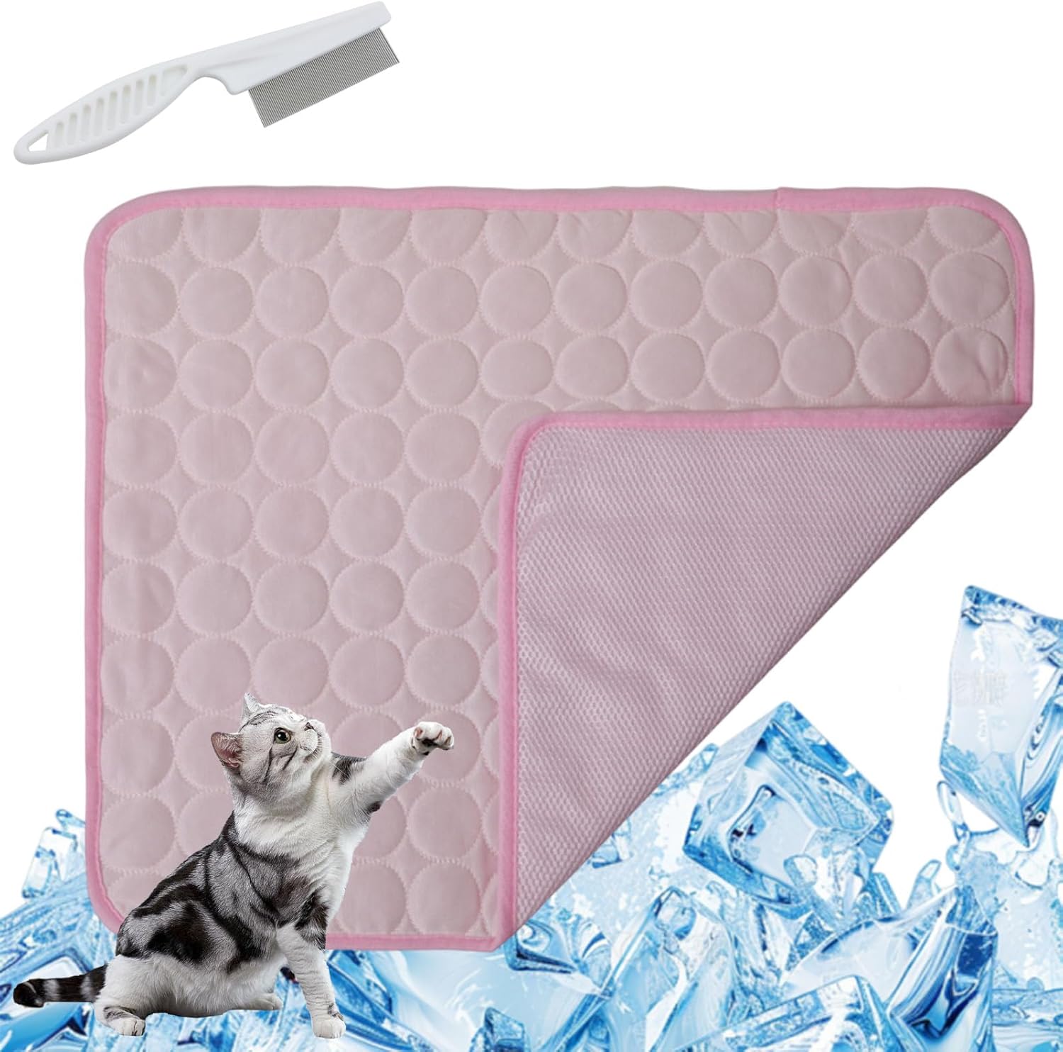 Kittra Cooling Mat for Cats, Self-Cooling Mat for Pets, Cool and ...