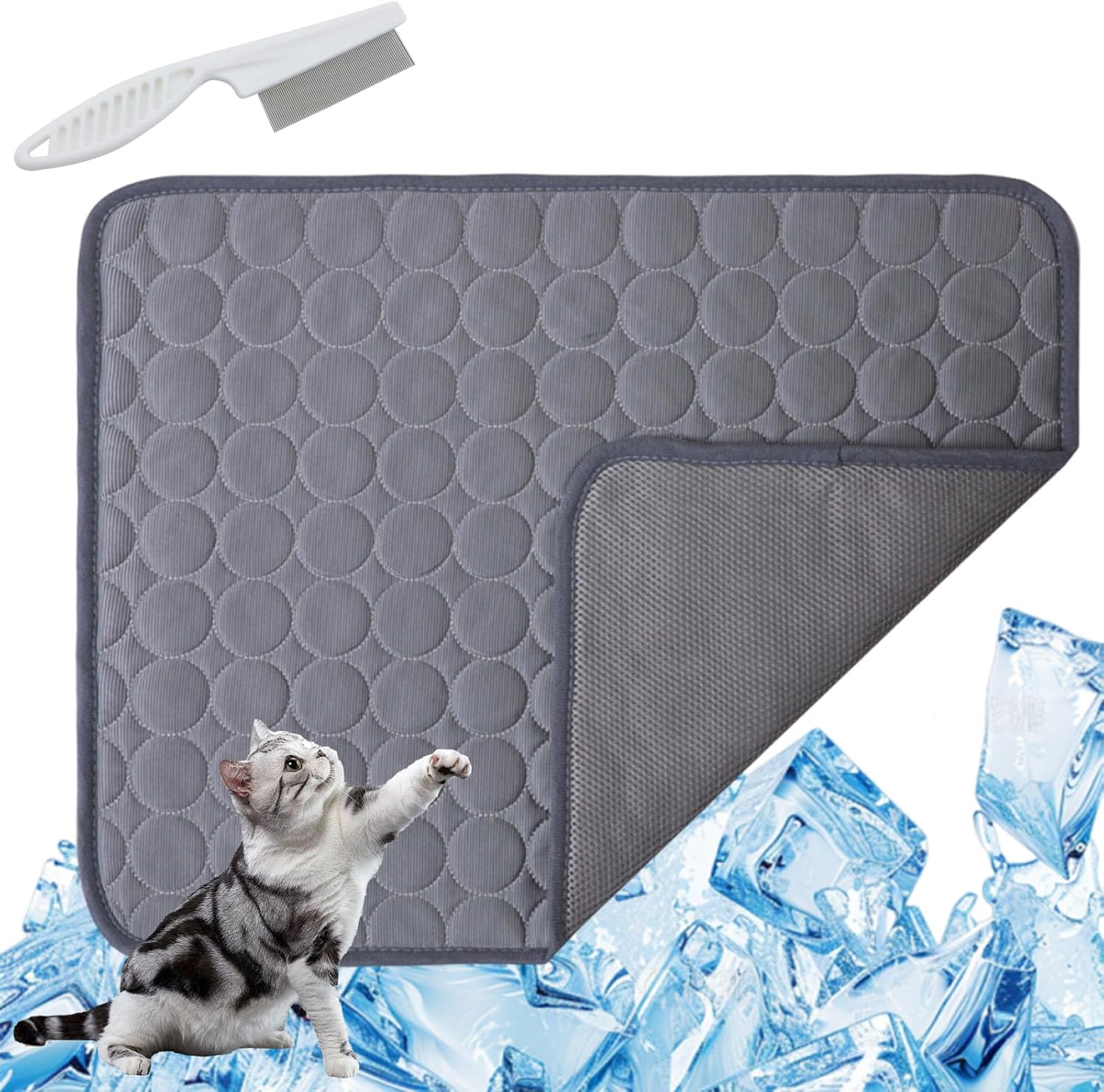 Kittra Cooling Mat for Cats, Self-Cooling Mat for Pets, Cool and ...