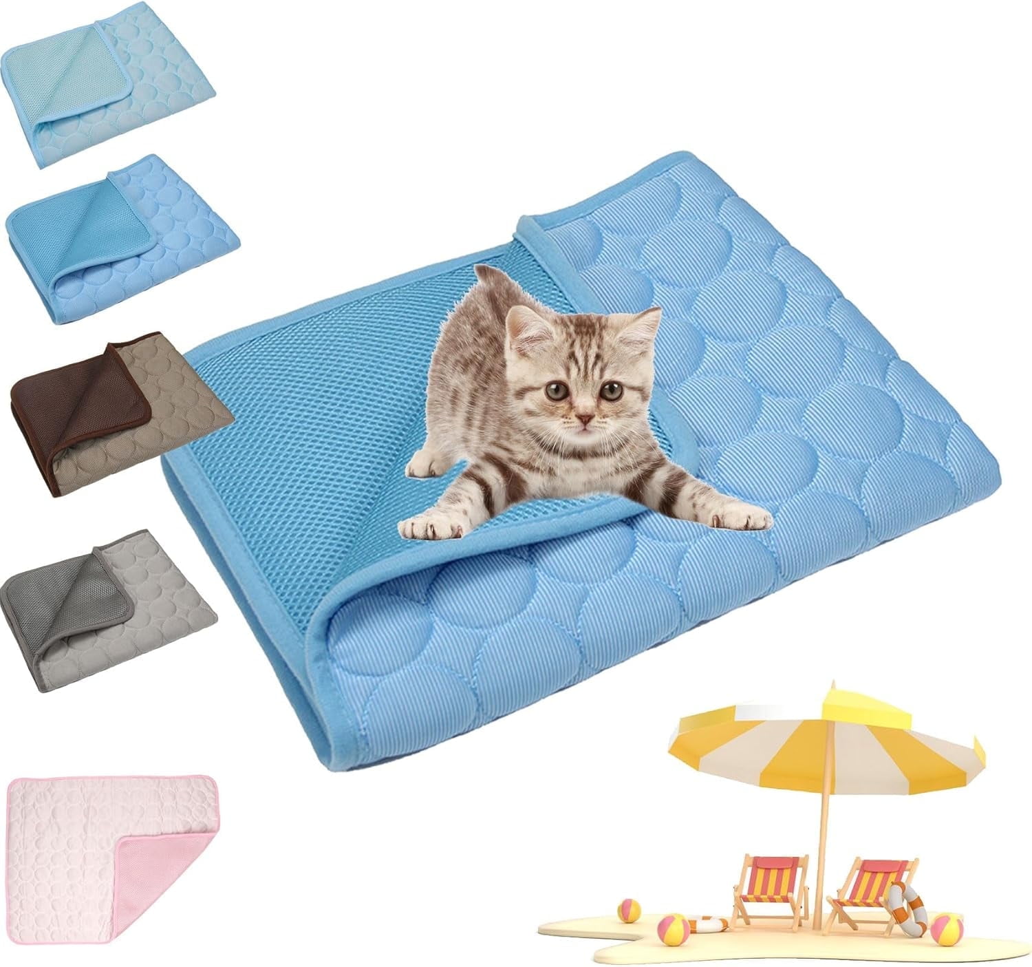 Cooling Mat for Cats,2025 Upgrade Pet Cooling Mat for Cats (Blue,Small ...