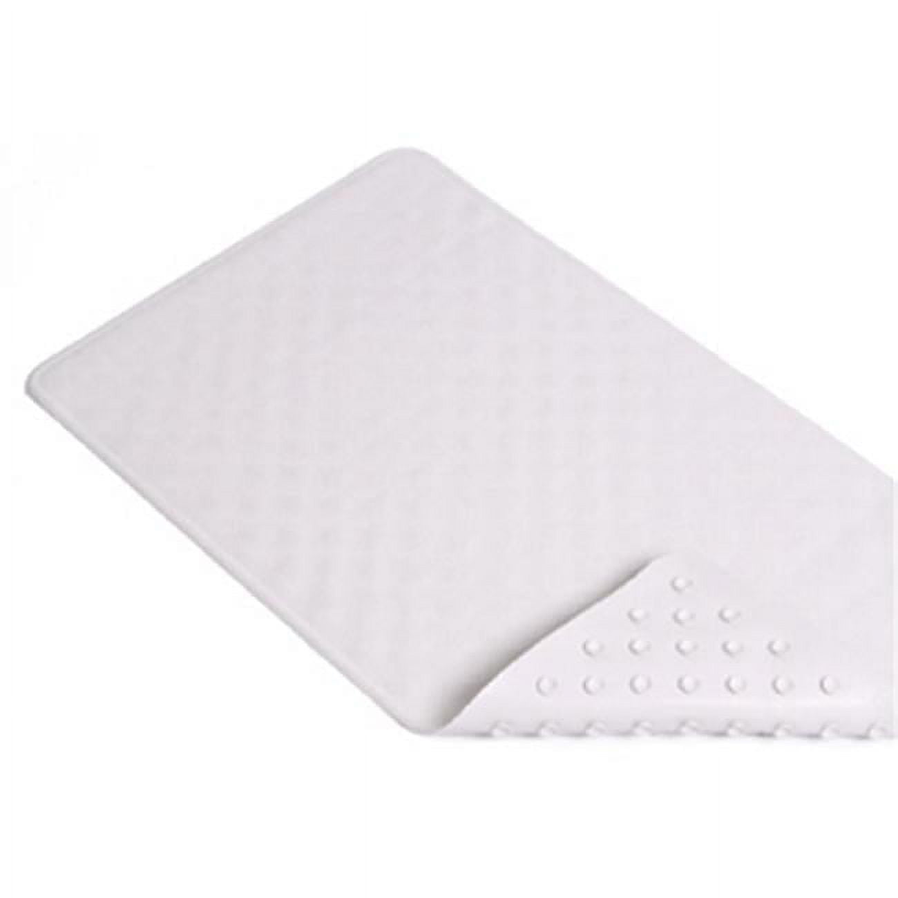Kittrich BMAT-C4K04-04 16 x 28 in. White Shells Rubber Bath Mat ...