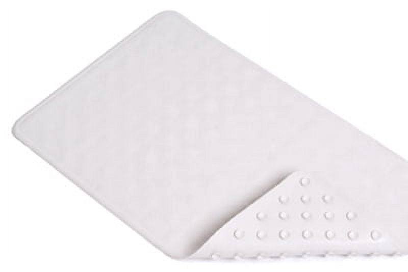 Kittrich BMAT-C4L04-04 14 x 24 in. White Circles Rubber Bath Mat Pack ...