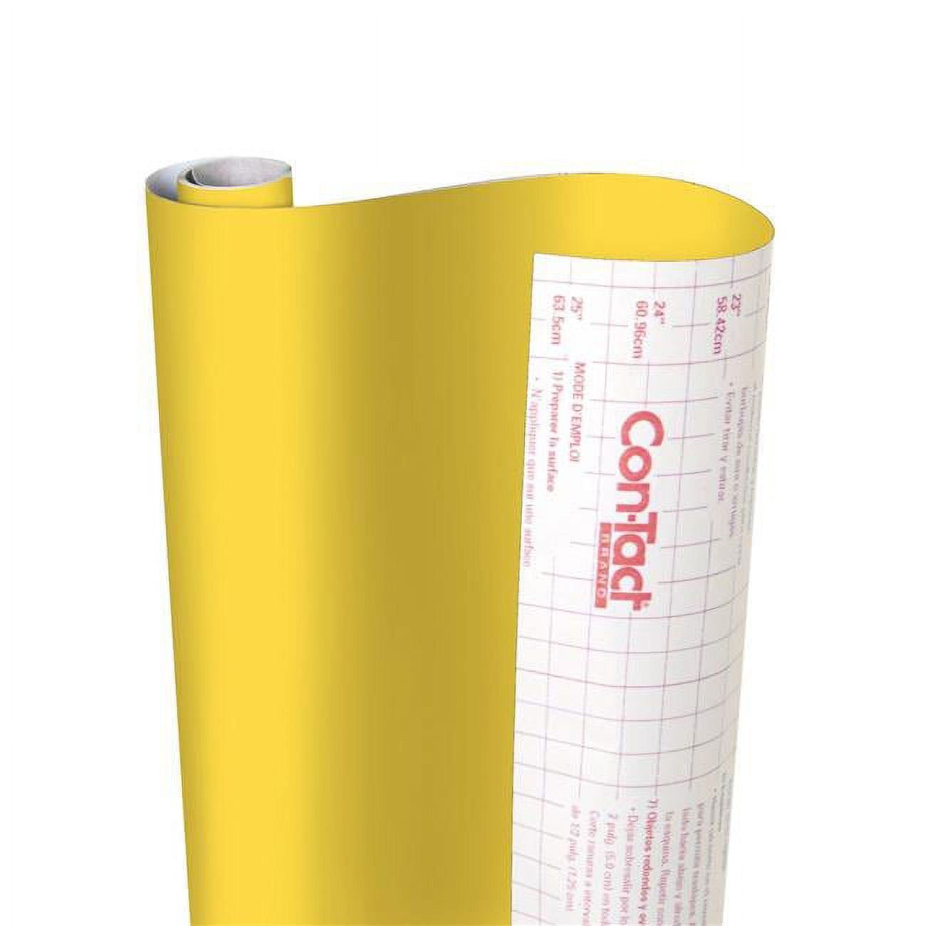 Kittrich KIT16FC9AH2206 18 in. x 16 ft. Adhesive Covering Roll, Yellow ...