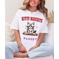 Kitty Biscuits Bakery Shirt | Cat Making Biscuits Graphic Tee Cute Cat ...