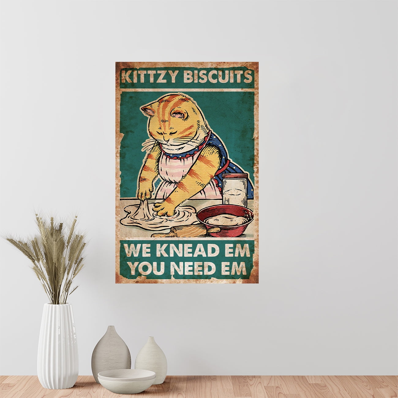 Kitty Biscuits We Knead Em You Need Em Poster 24 x 36 Inch Poster - Walmart.com