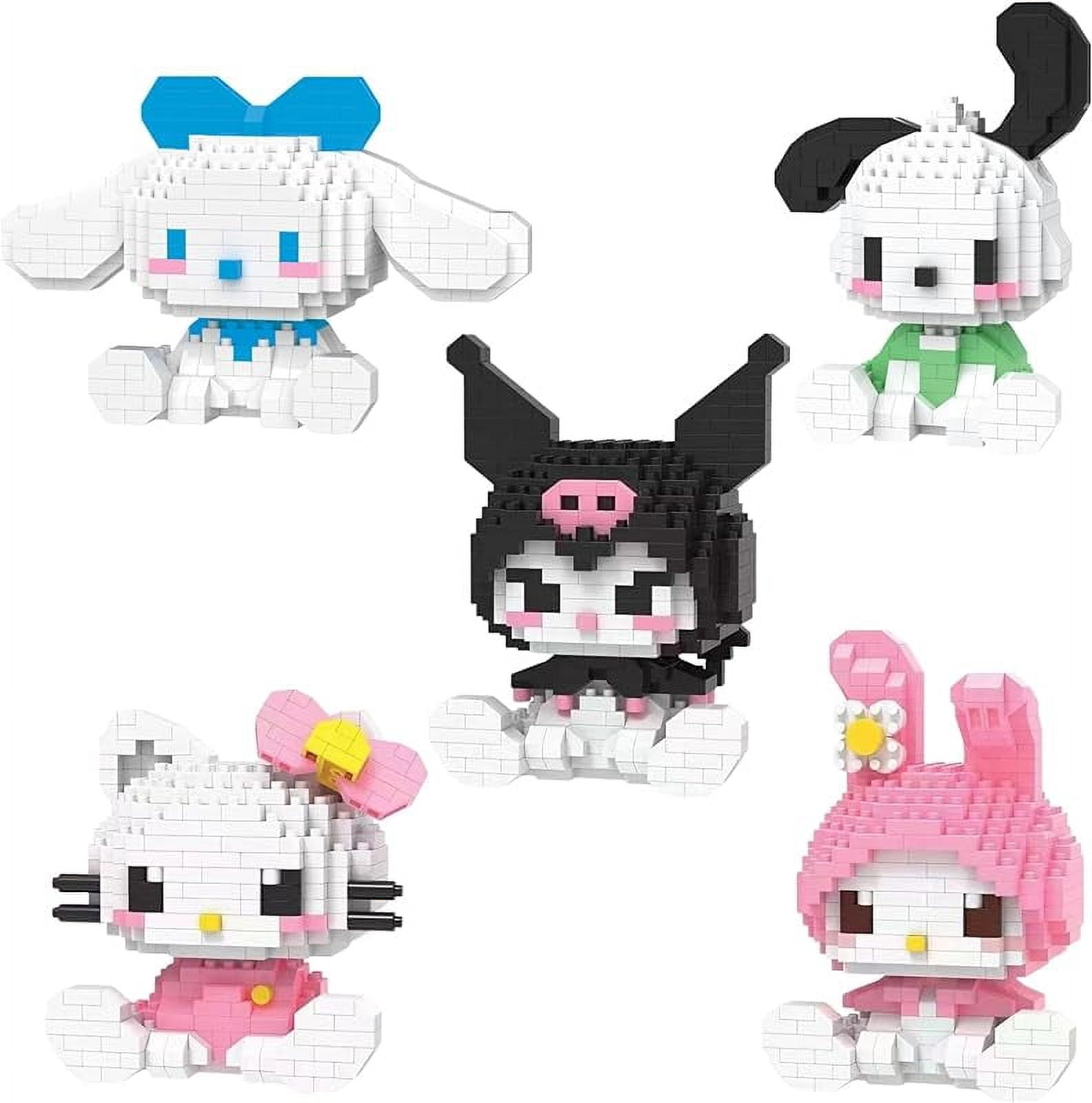 Kitty Building Blocks Sets Kuromi Cinnamoroll Dog 5 in 1 Mini Cute ...