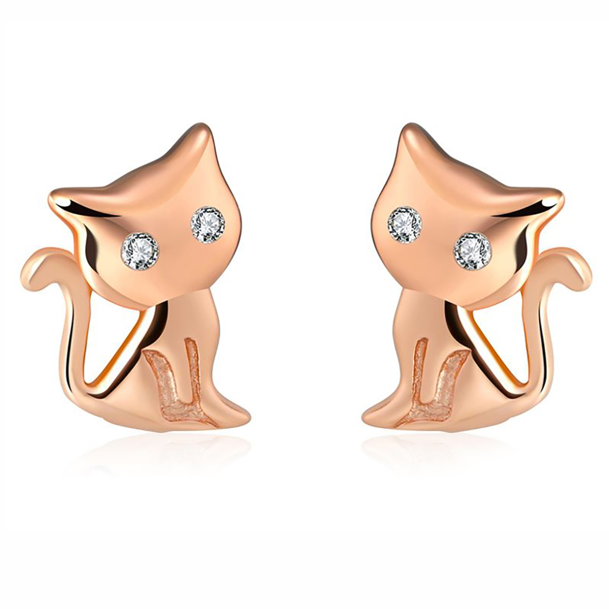 Coachuhhar Cat Earrings for Girls 925 Sterling Silver Hypoallergenic ...