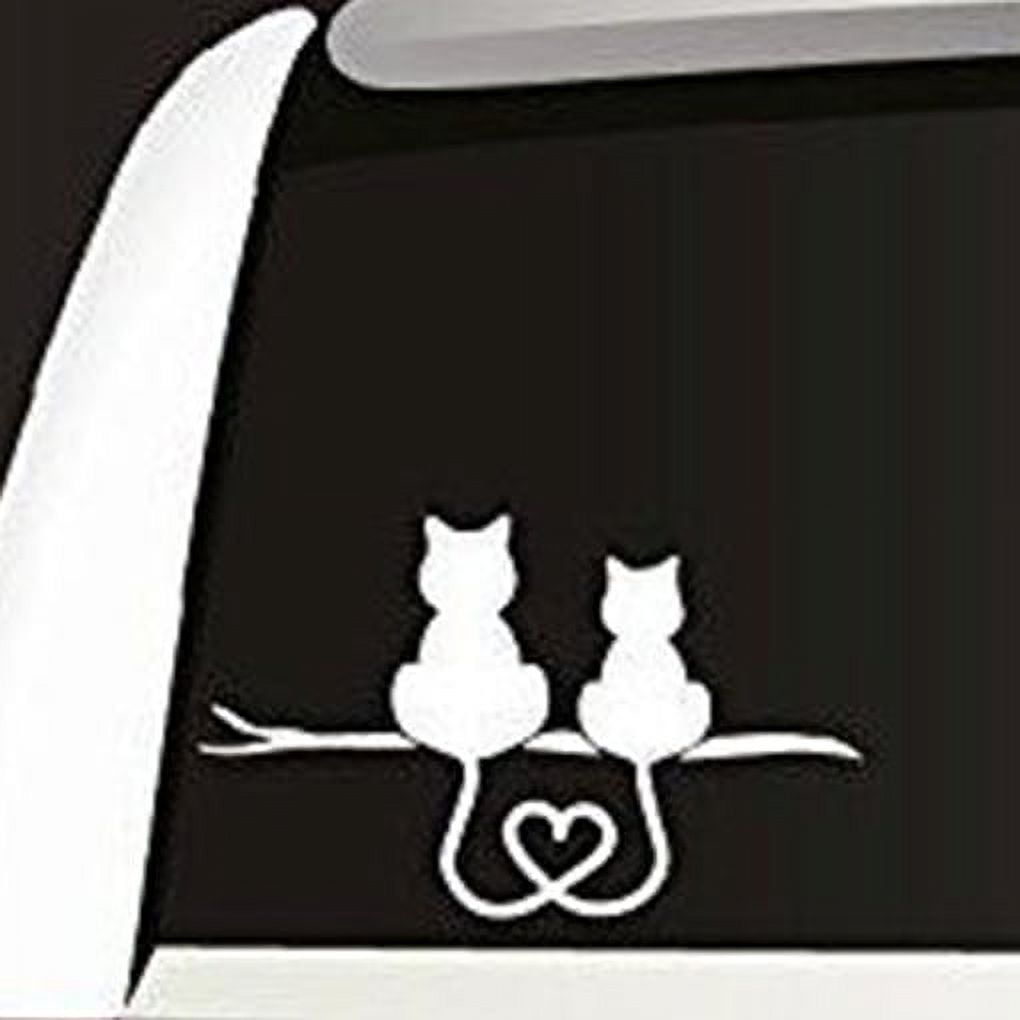 Kitty Cat Tail Heart Vinyl Cut Decal With No Background | 5.5 Inch ...