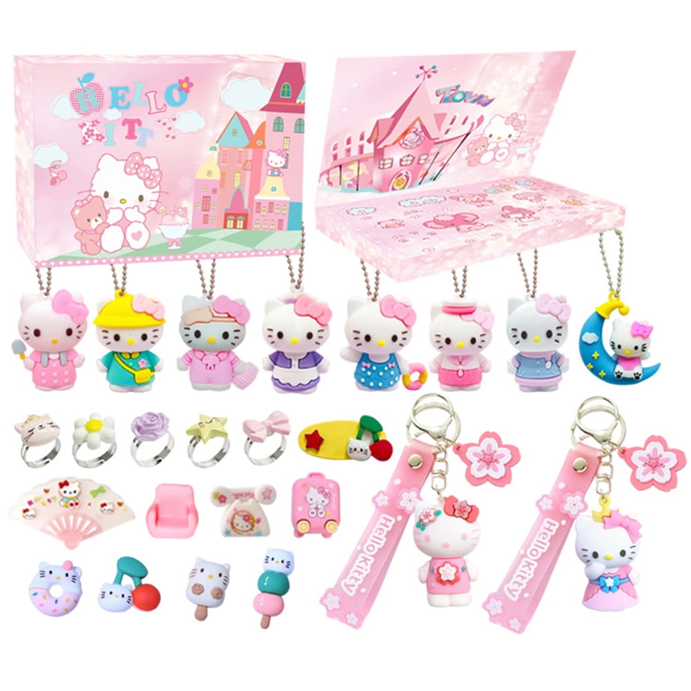 Kitty Cat Theme Holiday Advent Calendar 2024, 24 Surprise Holiday Gifts with Maro Toys ...