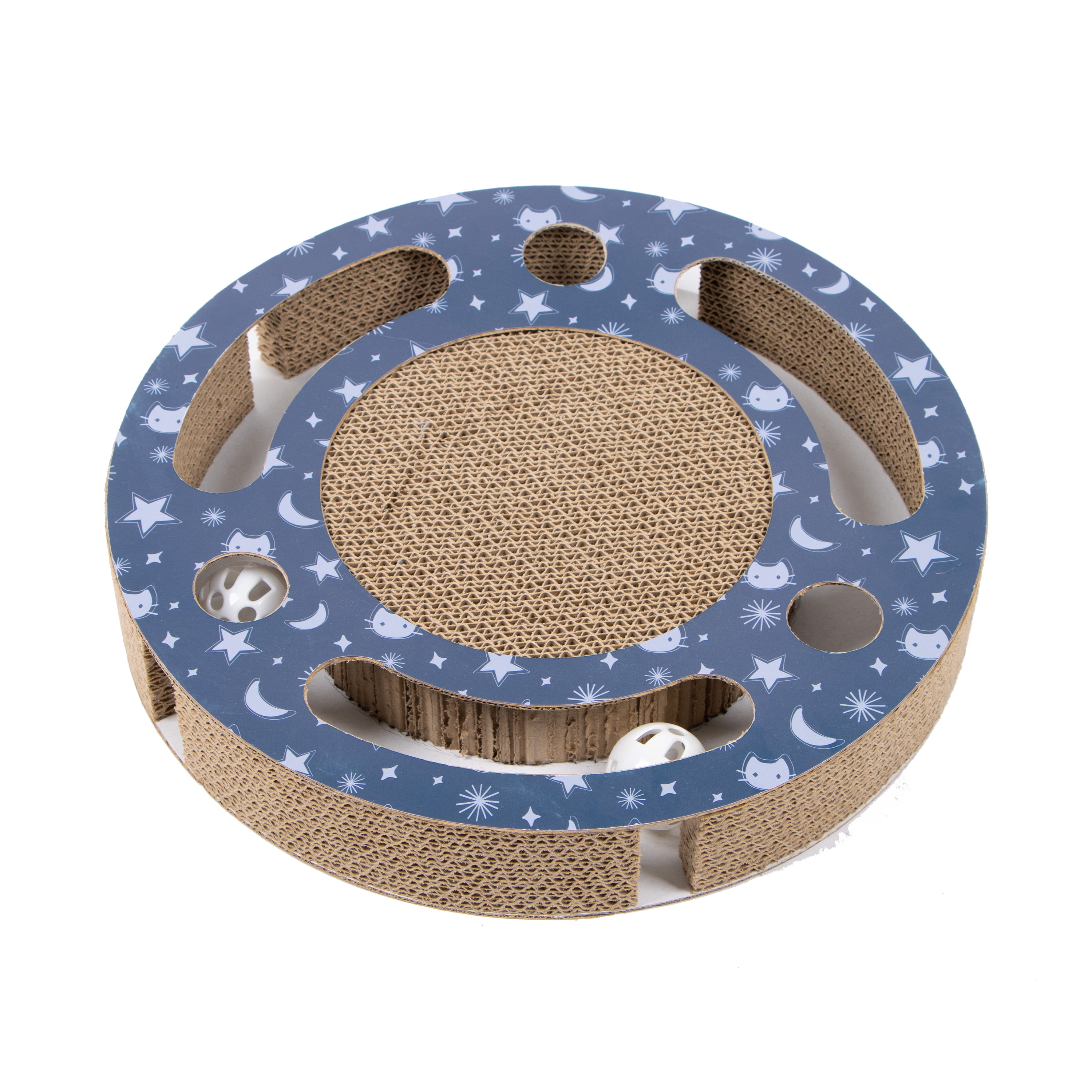 Kitty City Durable Cat Starry Night Corrugated Cardbaord Cat Scratch ...