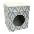 Kitty City Large Cat Bed, Stackable Cat Cube, Indoor Cat Condo and House, Gray, 19-in - Walmart.com
