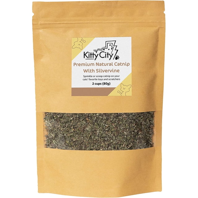 Kitty City Premium Natural Catnip with Silvervine bag - Walmart.com