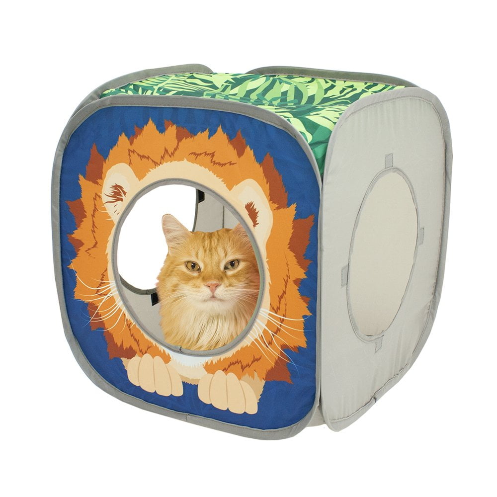 Kitty City Safari Jungle Collapsible Cat Toy Collection, Cube C65 ...