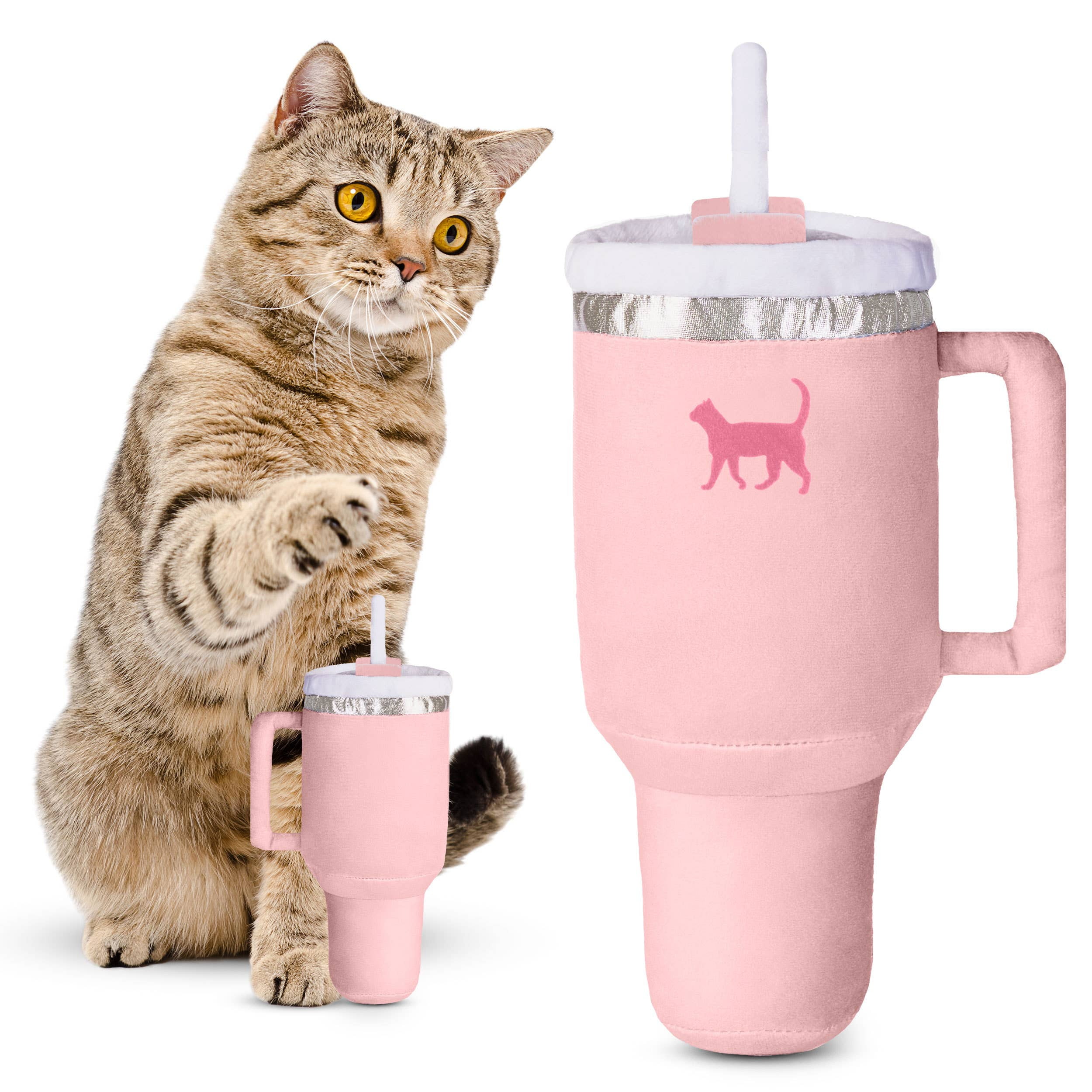 Kitty Cup Cat Tumbler Toy with Catnip Crinkle Paper - Walmart.com