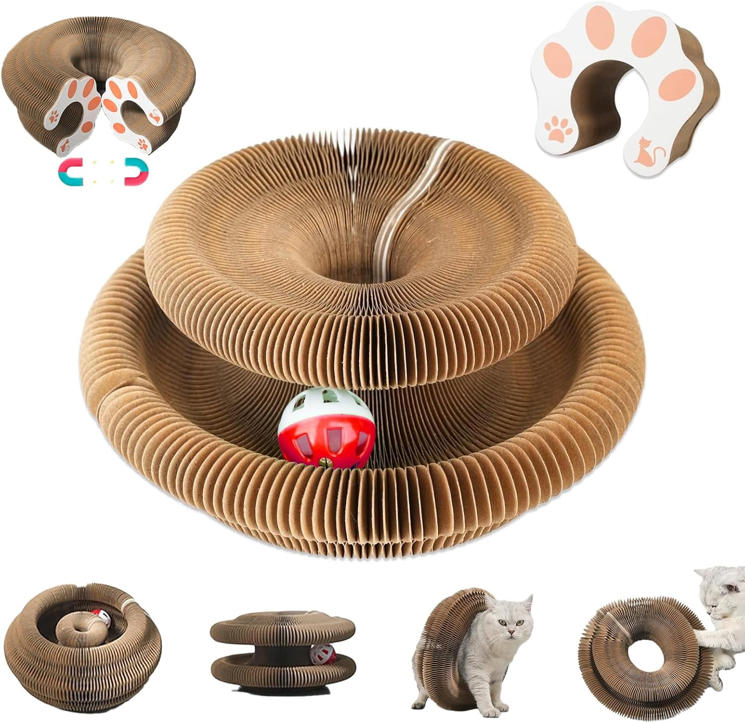 Kitty Curls Cat Scratcher, Magic Organ Cat Interactive Scratcher ...