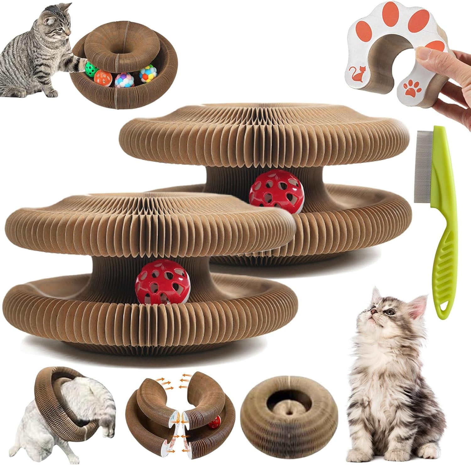 Kitty Curls Cat Toy, 2025 New Kitty Kurls Cat Toy Marlene, Cat Kurlz, Magic Organ Cat Scratch ...