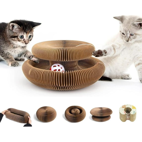 Kitty Curlz Cat Scratching Board, Magic Organ Cat Toy, Made of ...