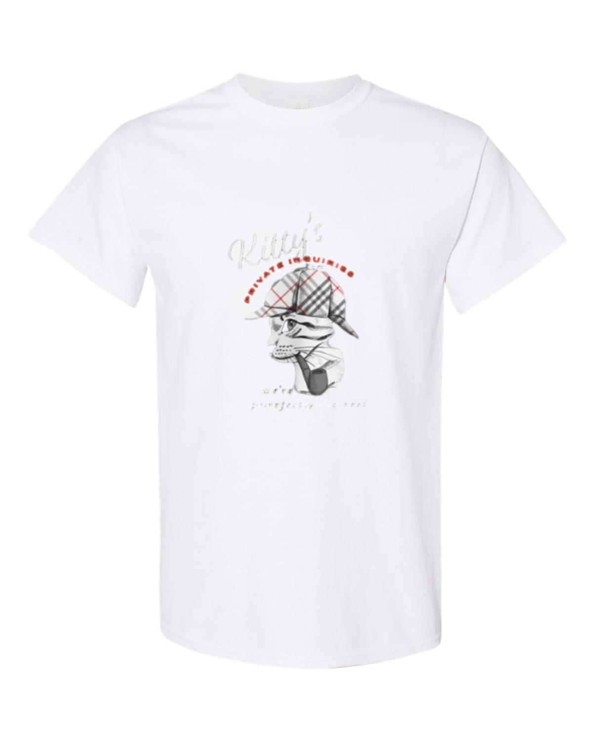 Kitty Detective Agency Funny Cat Mystery Sleuth Humor Theme T-Shirt ...