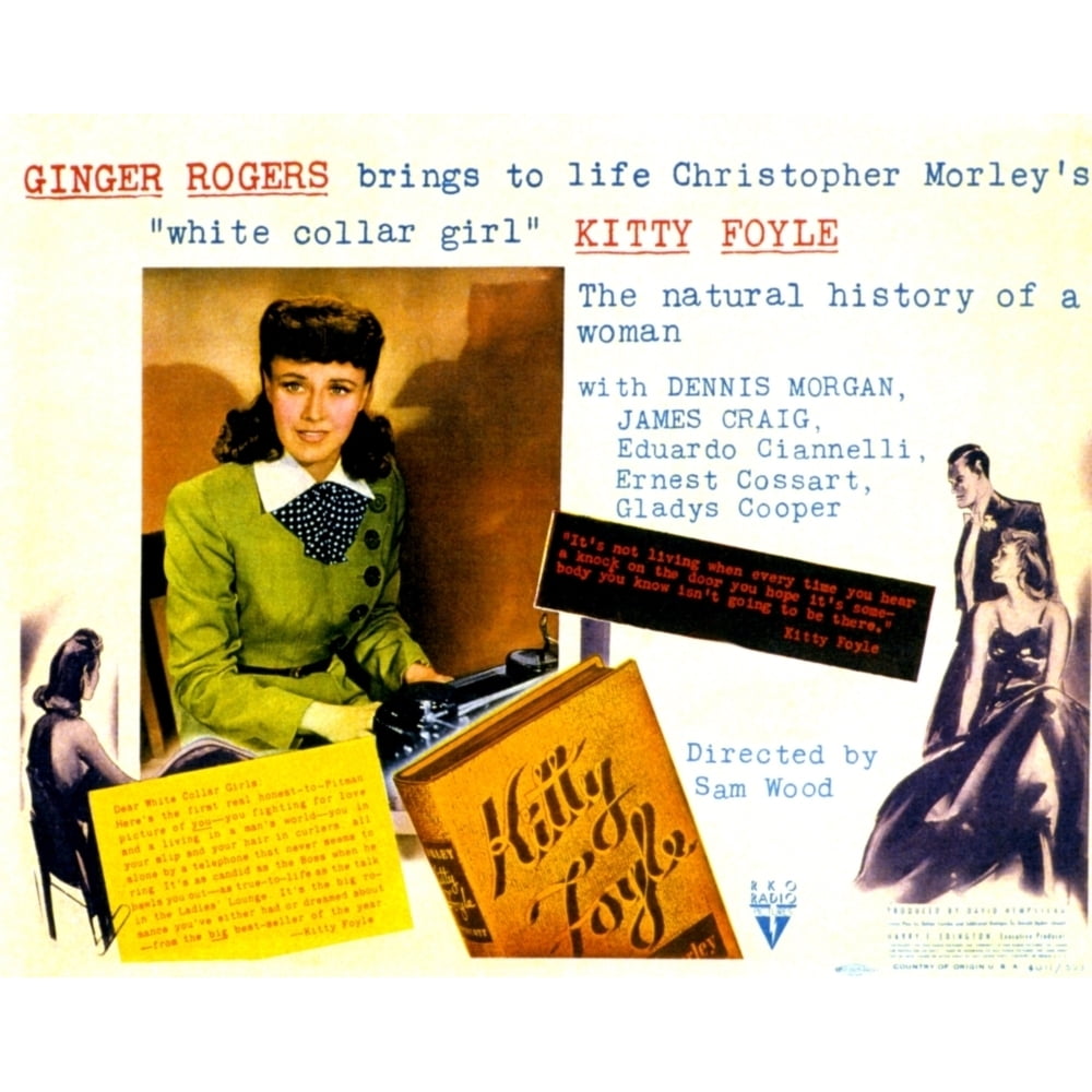 Kitty Foyle Ginger Rogers 1940 Movie Poster Masterprint (28 x 22 ...