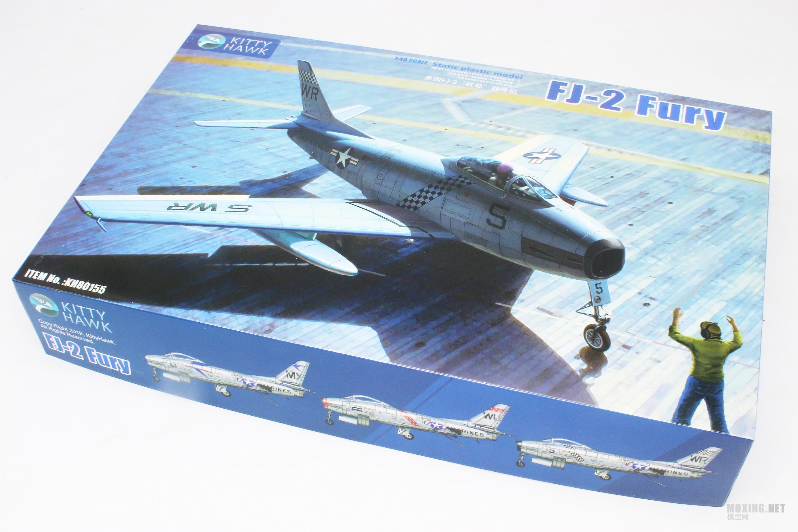 Kitty Hawk KH80155 1/48 scale FJ-2 Fury Plastic Model Kit plane ...
