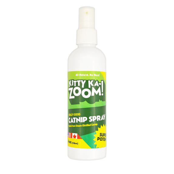 Kitty Ka Zoom Catnip Spray 4 Ounce Pump Bottle, All-Natural, Easy Clean ...