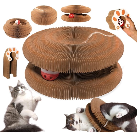 Kitty Kurlz Cat Toy, Magic Organ Cat Scratch Board, Foldable Cat ...