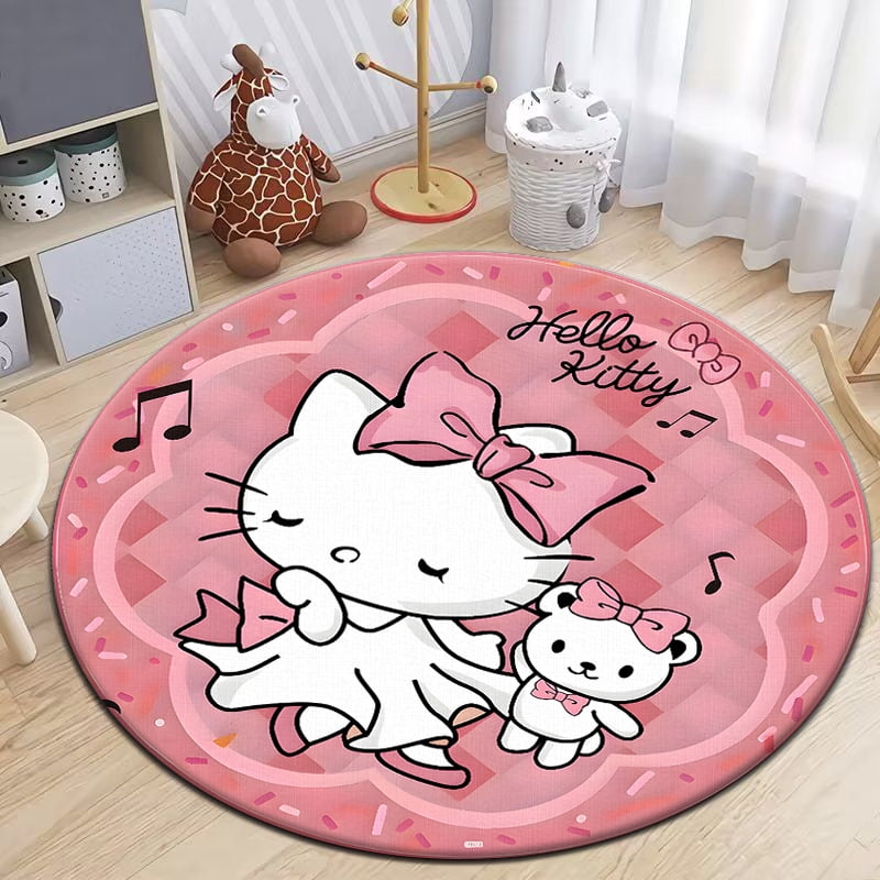 Kitty Large Area Carpet Cartoon Kitty Bedroom Bedside Floor Mat Hello ...