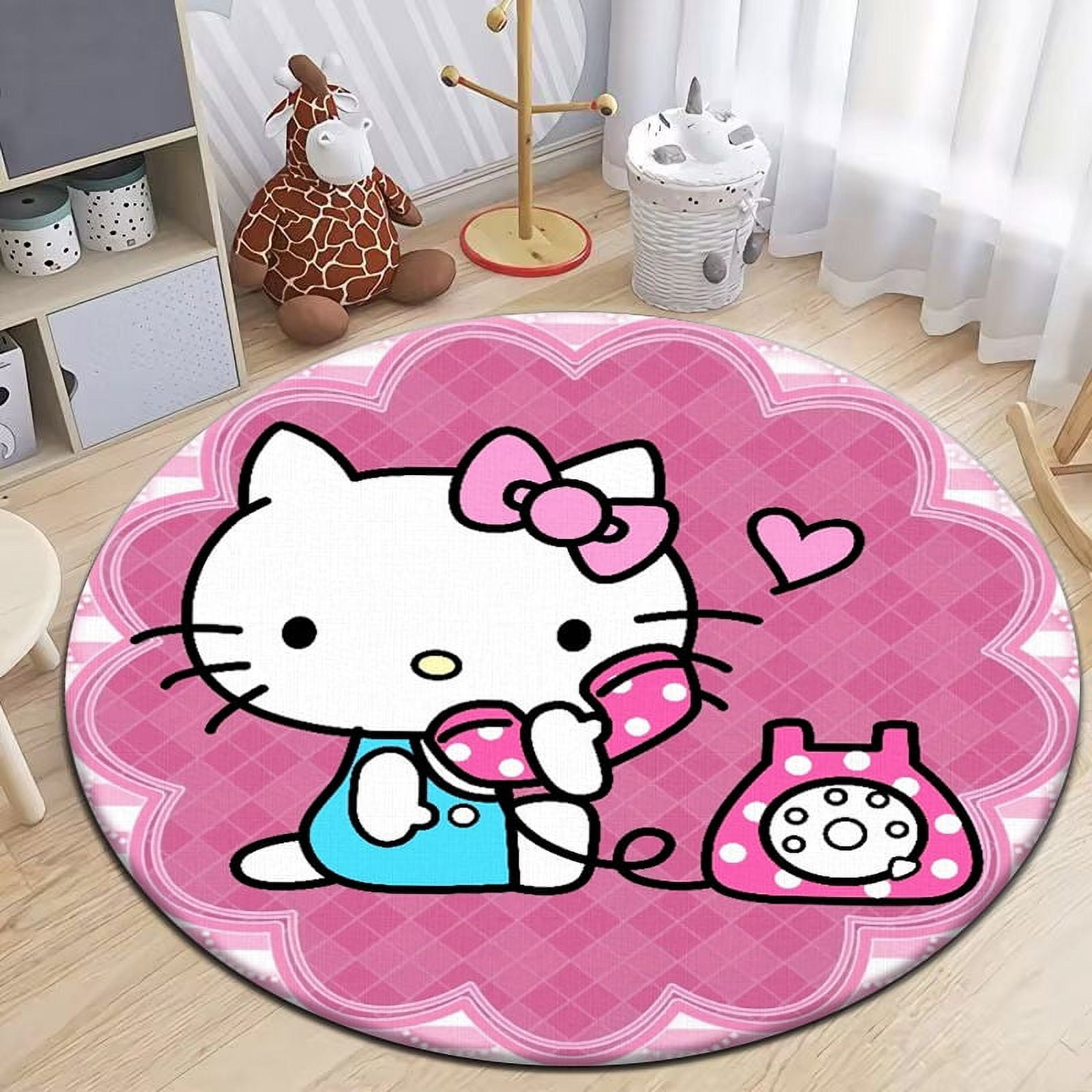 Kitty Large Area Carpet Cartoon Kitty Bedroom Bedside Floor Mat Hello ...