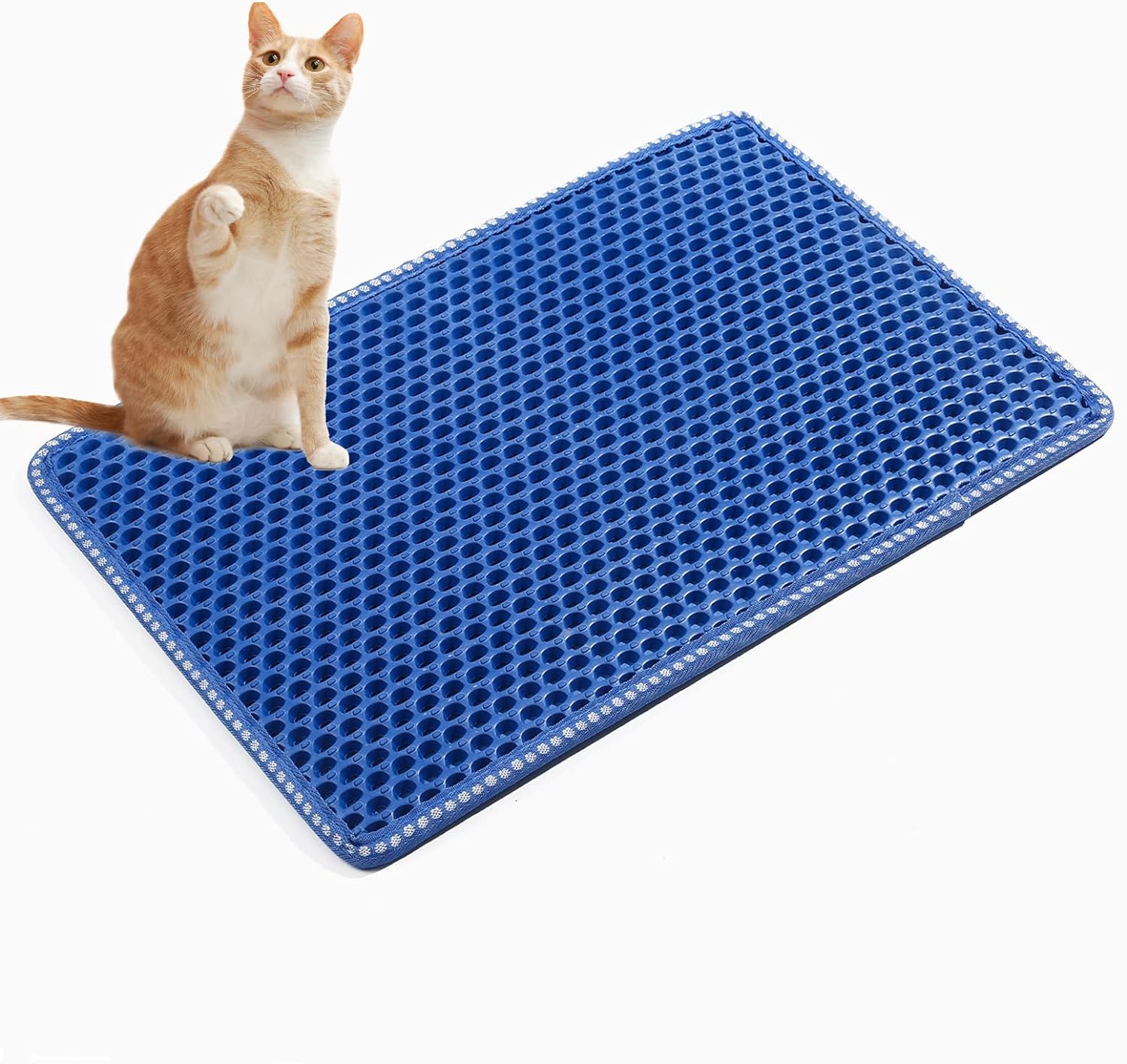 Kitty Litter Trapping Mat, Double Layer Mats with MiLi Shape Scratching ...