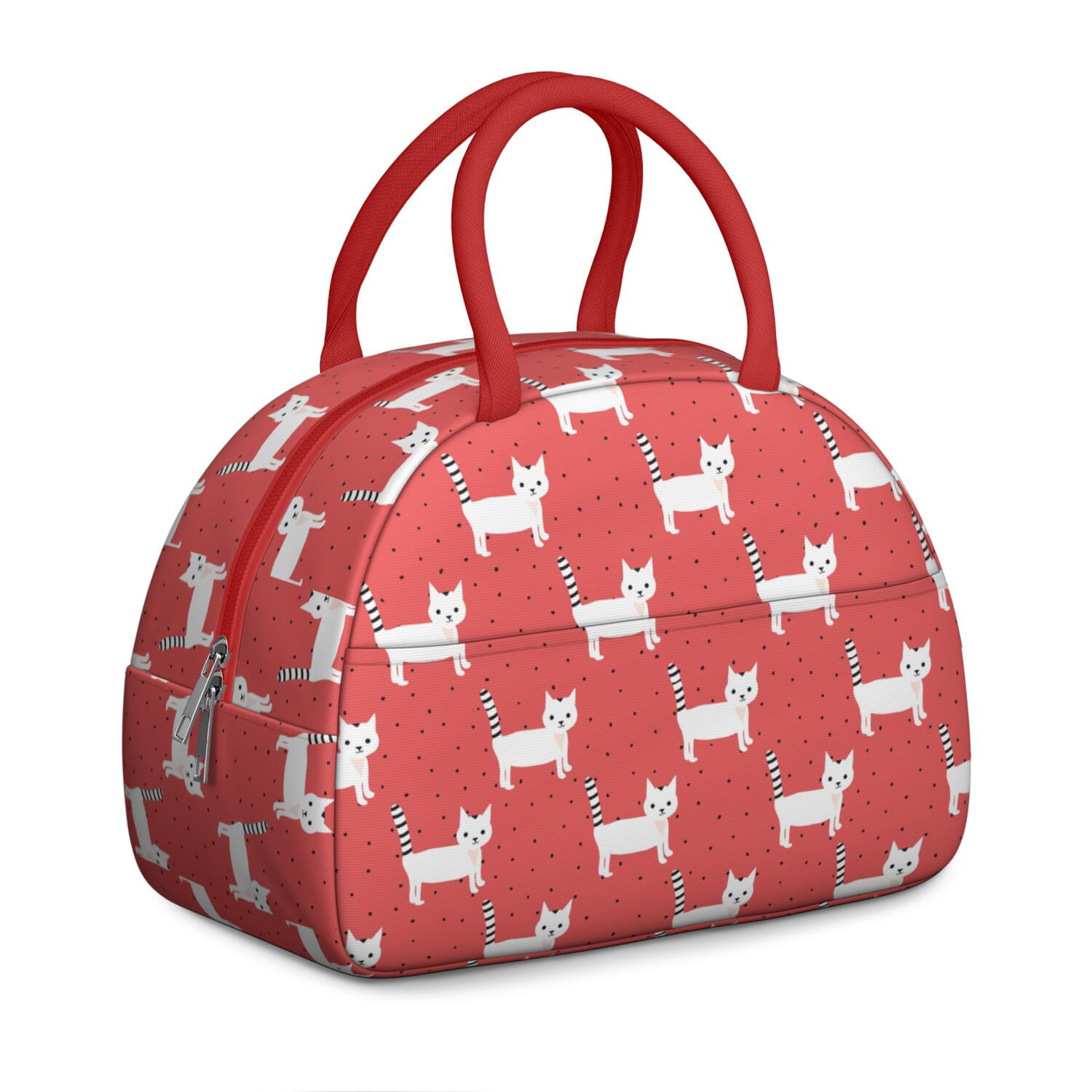 Kitty Lover Lunch Bag – Cute Cat Design with Funny Expressions and Paw ...