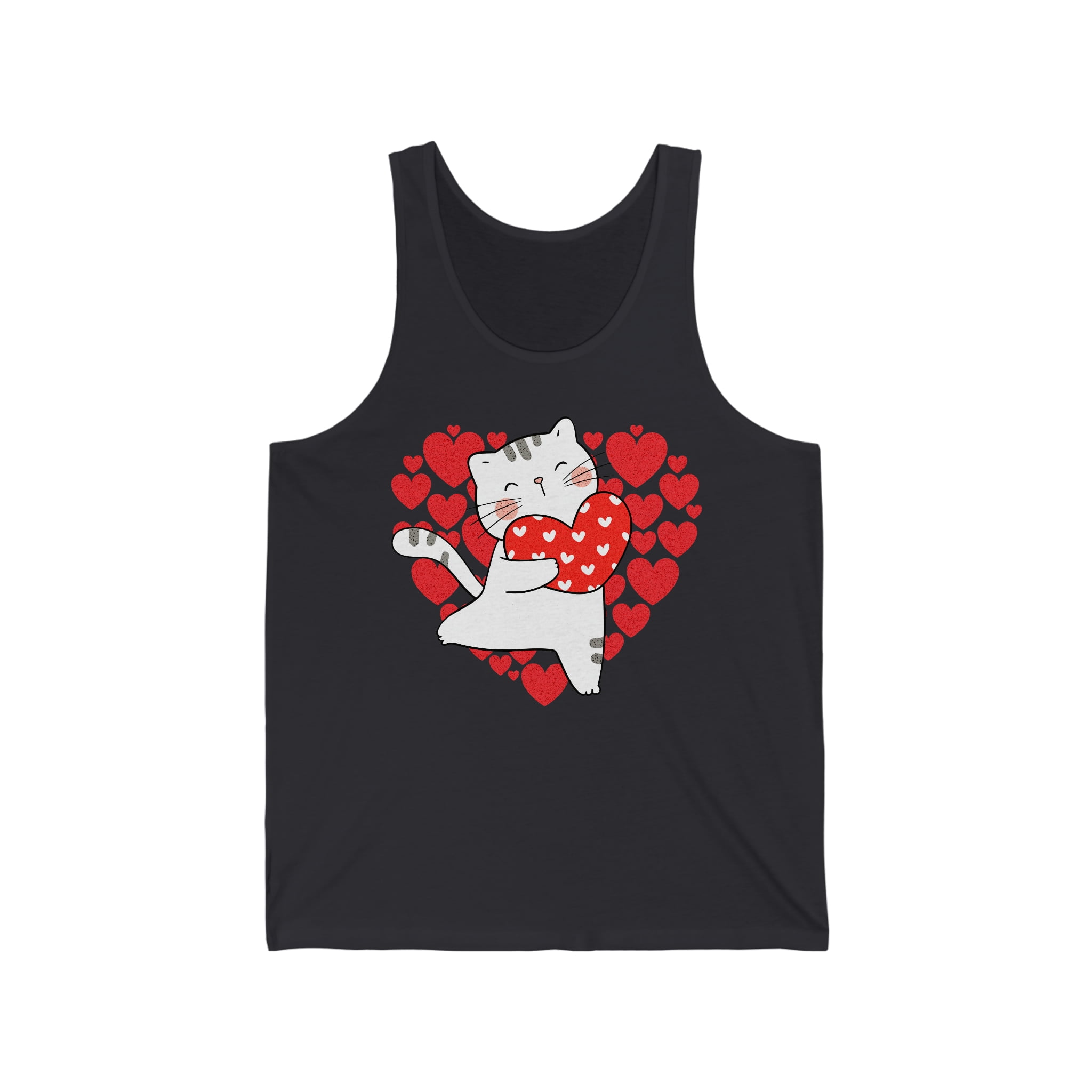 Kitty Lover Unisex Jersey Tank, Cute Cat Valentines Day for Girls ...