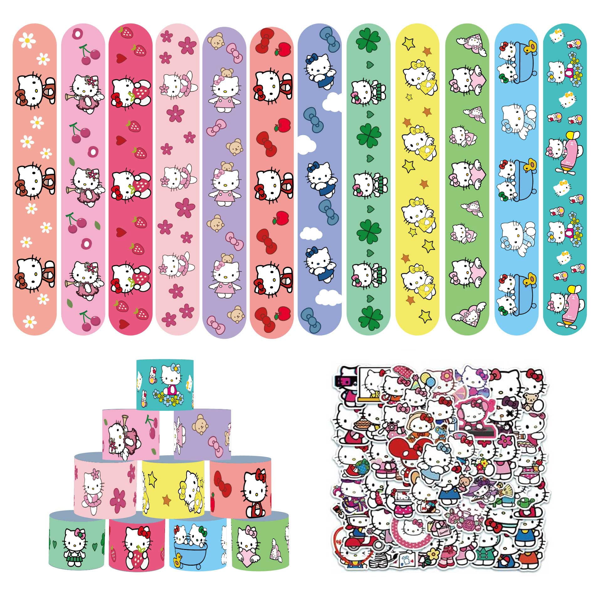 Kitty Party Supplies,Kitty Slap Bracelets, 86PCS Party Favors Contains ...