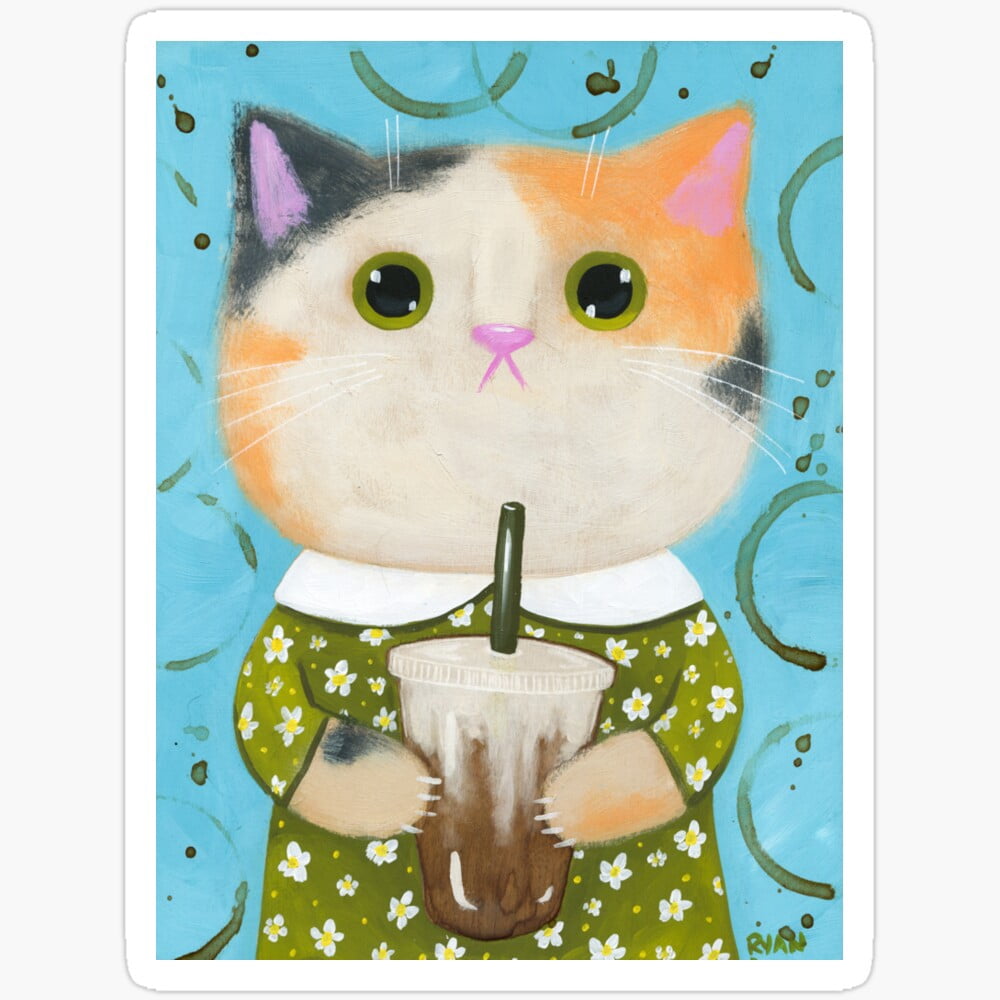 Kitty'S New Spring Dress Sticker Phone Decal Water Bottle Stickers Car ...