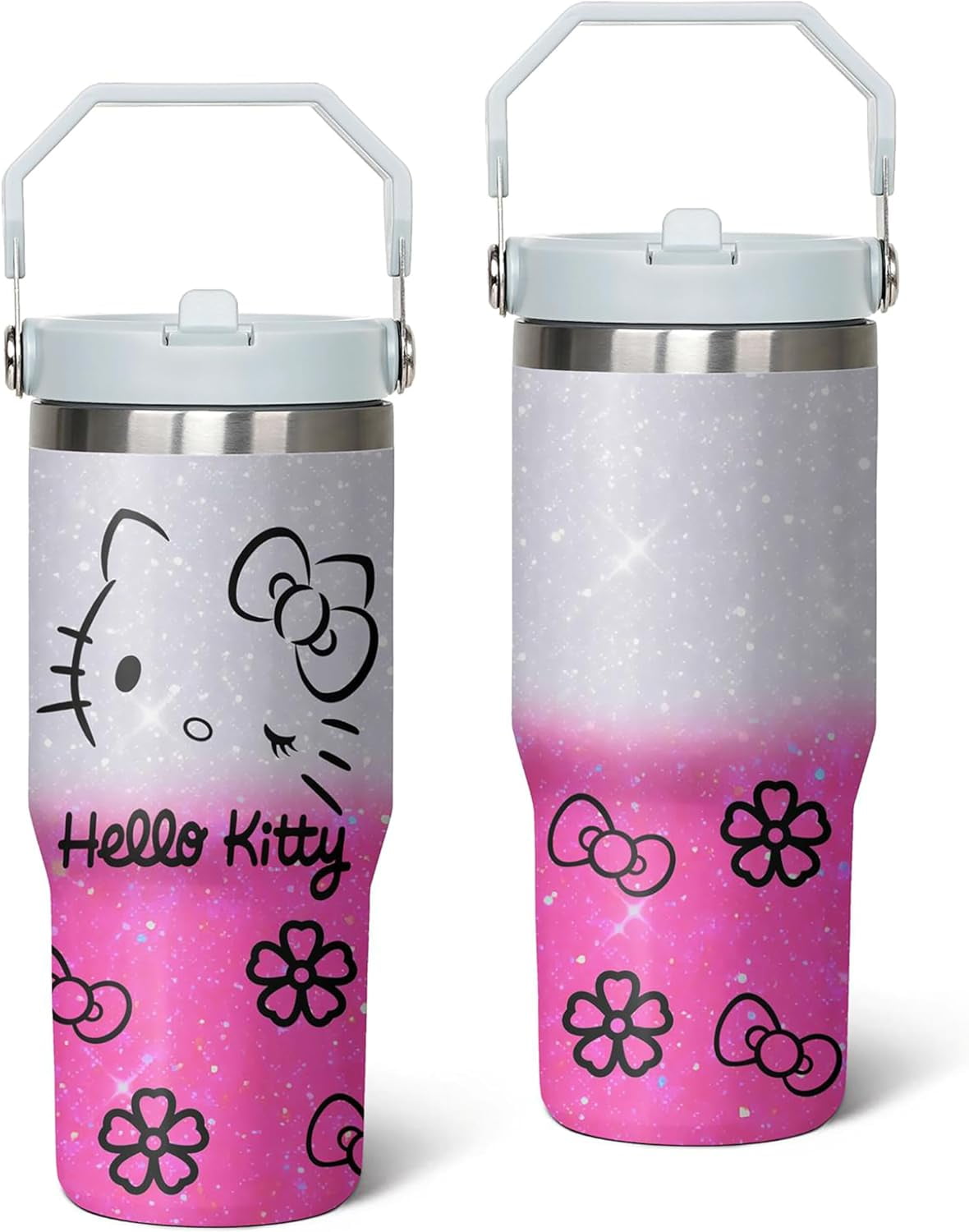 Kitty Tumbler for Adults Water Bottle 30 Oz Tumbler with Handle and ...