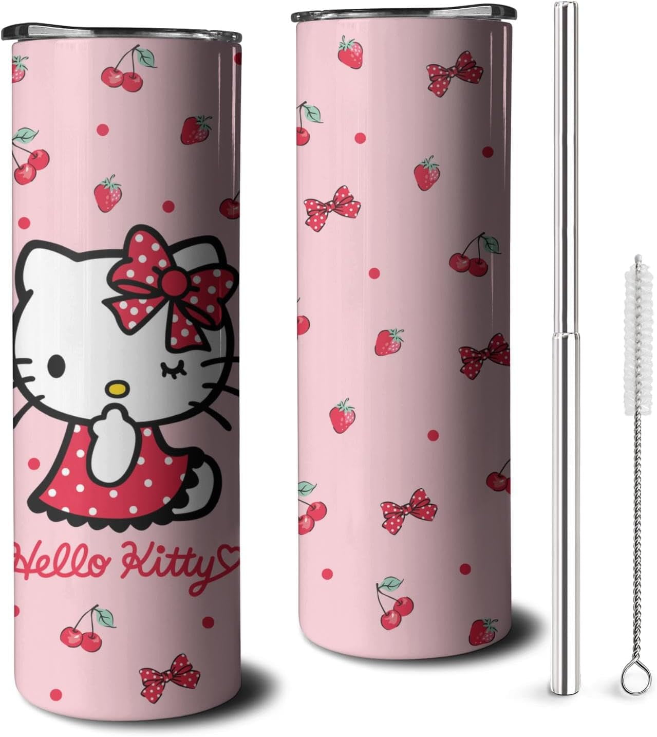 Kitty Tumbler for Adults Water Bottle Double Wall Kitty Cups for Kids ...