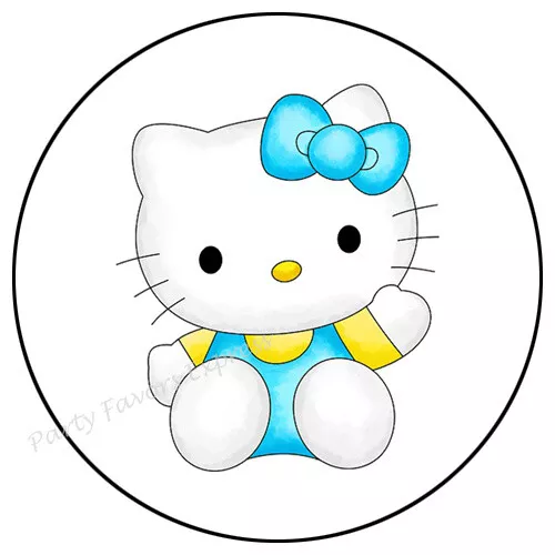 Kitty Waving Envelope Seals Labels Party Favors Stickers Phone Decal ...