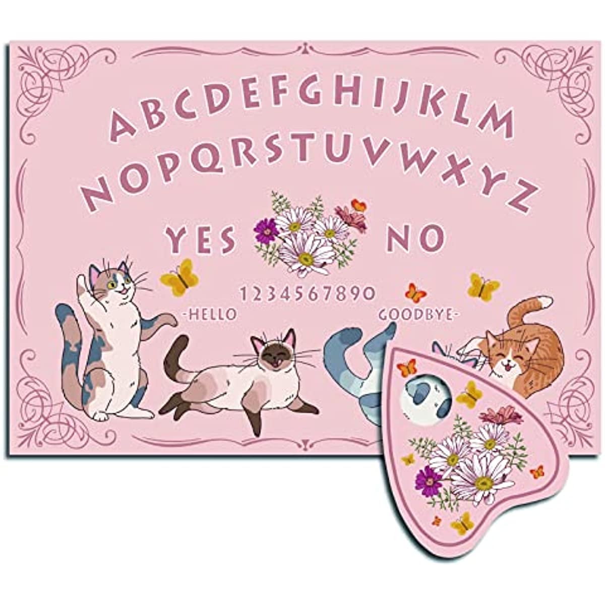 Kitty Wood Spirit Board Cat Pendulum Board Wooden Talking Ouija Boards ...