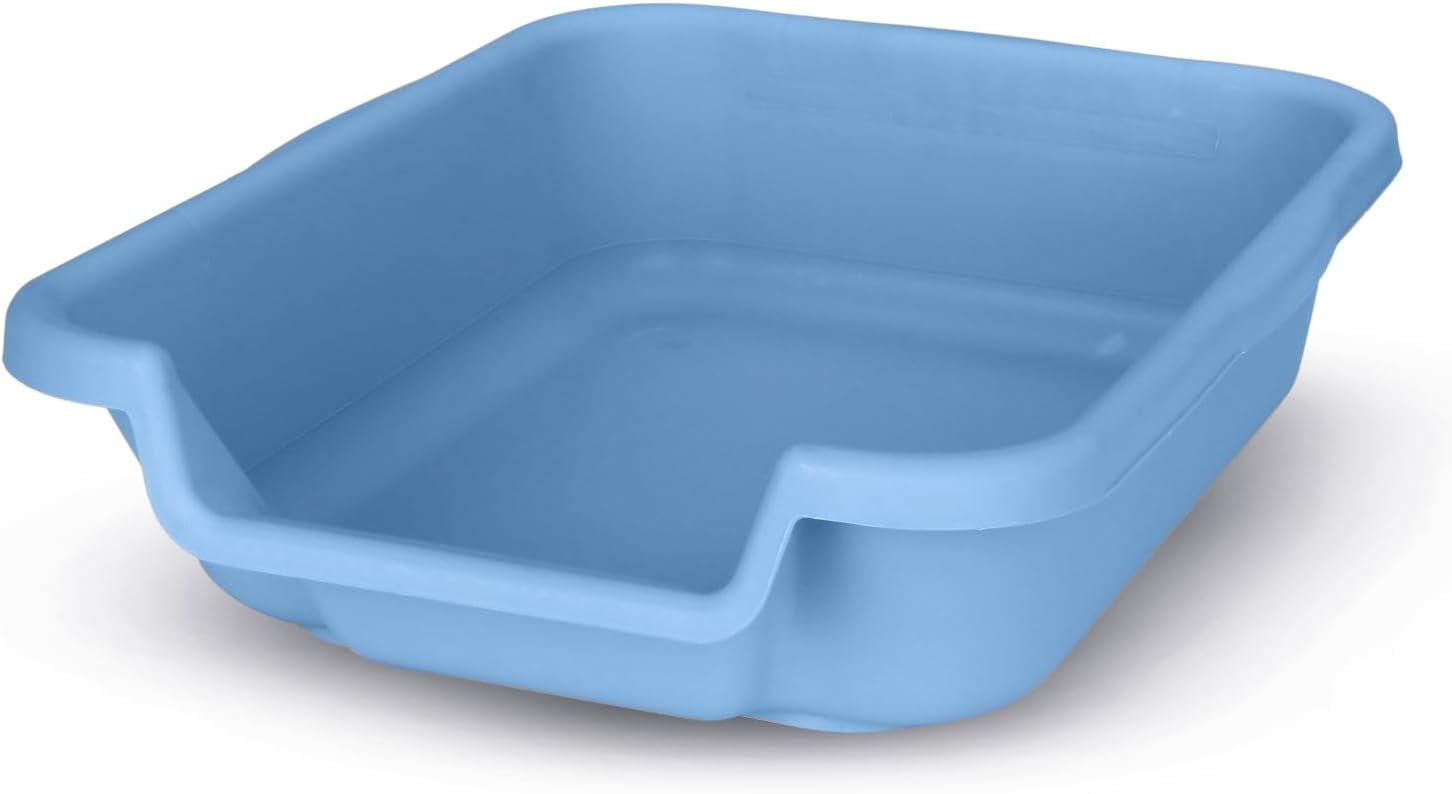 KittyGoHere Senior Cat Litter Box, Small Size, Blue Color, Durable ...