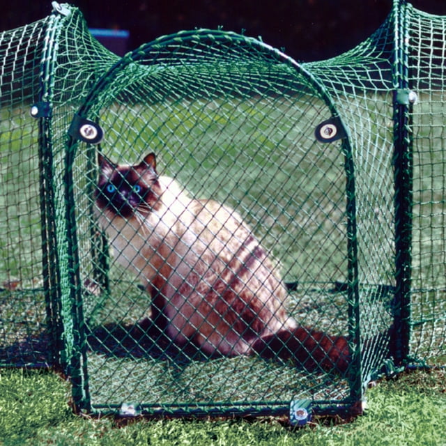 Kittywalk KWCON1 Single T-Connect Unit Outdoor Cat Enclosure - Walmart.com