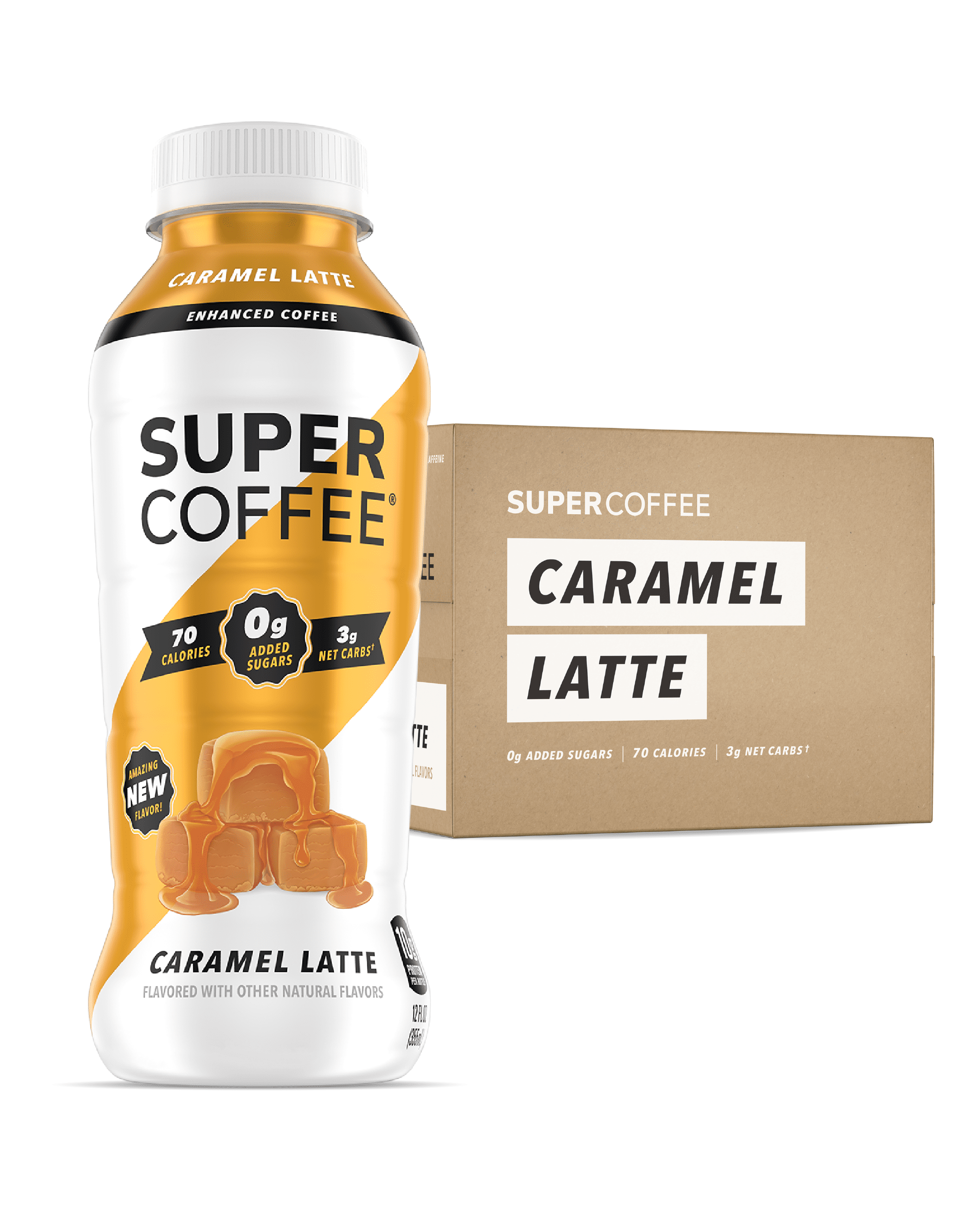 Kitu Super Coffee, Caramel Protein Coffee, 12 fl oz, 12 Bottles ...