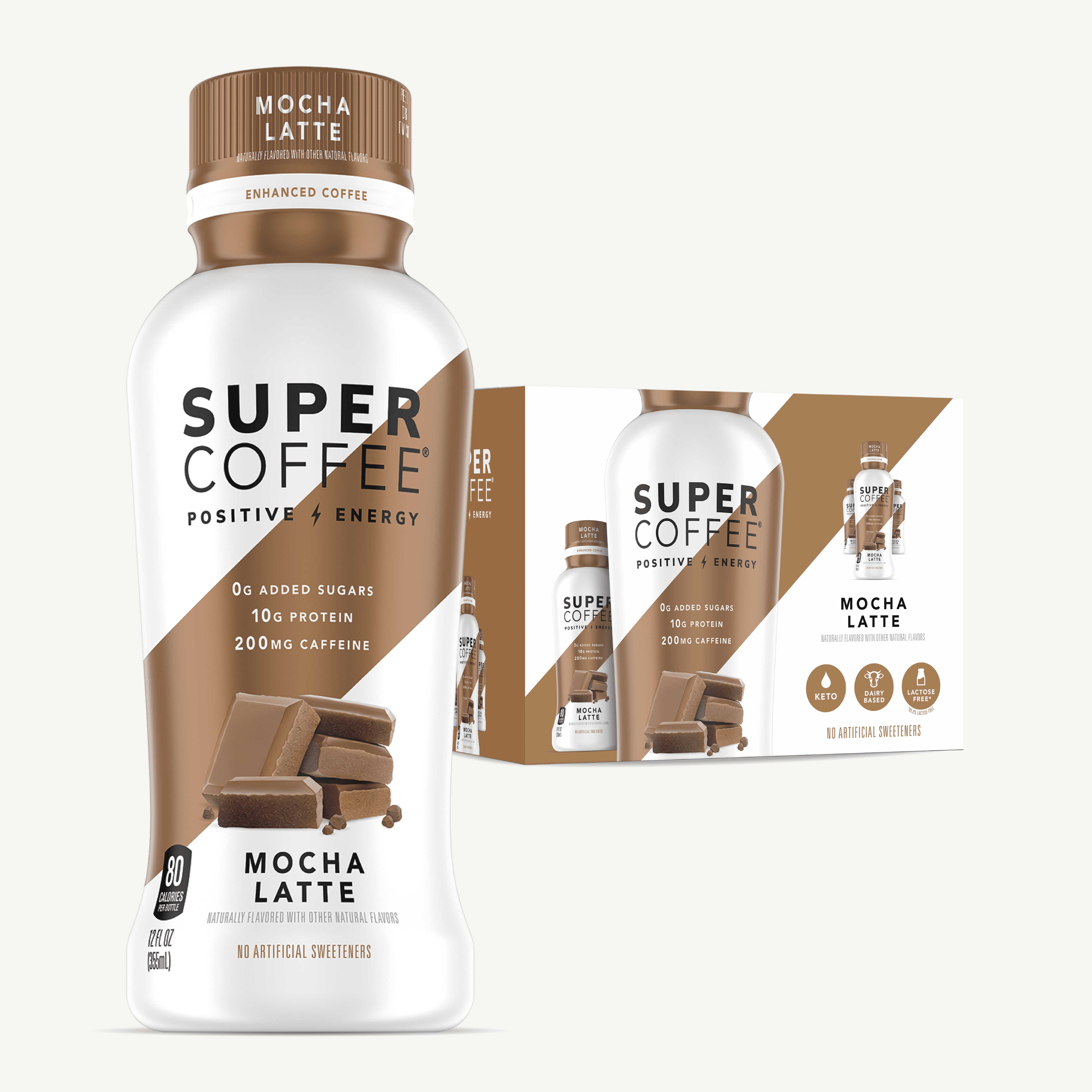 Kitu Super Coffee, Mocha Protein Keto Coffee, Healthy Iced Drink, 12 Pack, 12 fl oz - Organic ...